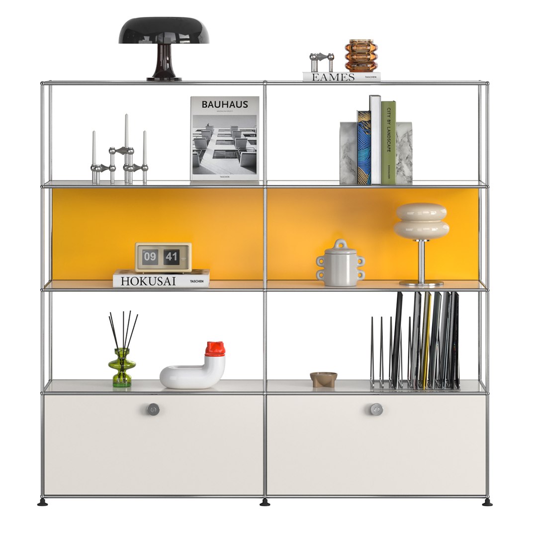 3D A Shelving With Mid-century Decor The USM Haller Modular System ...