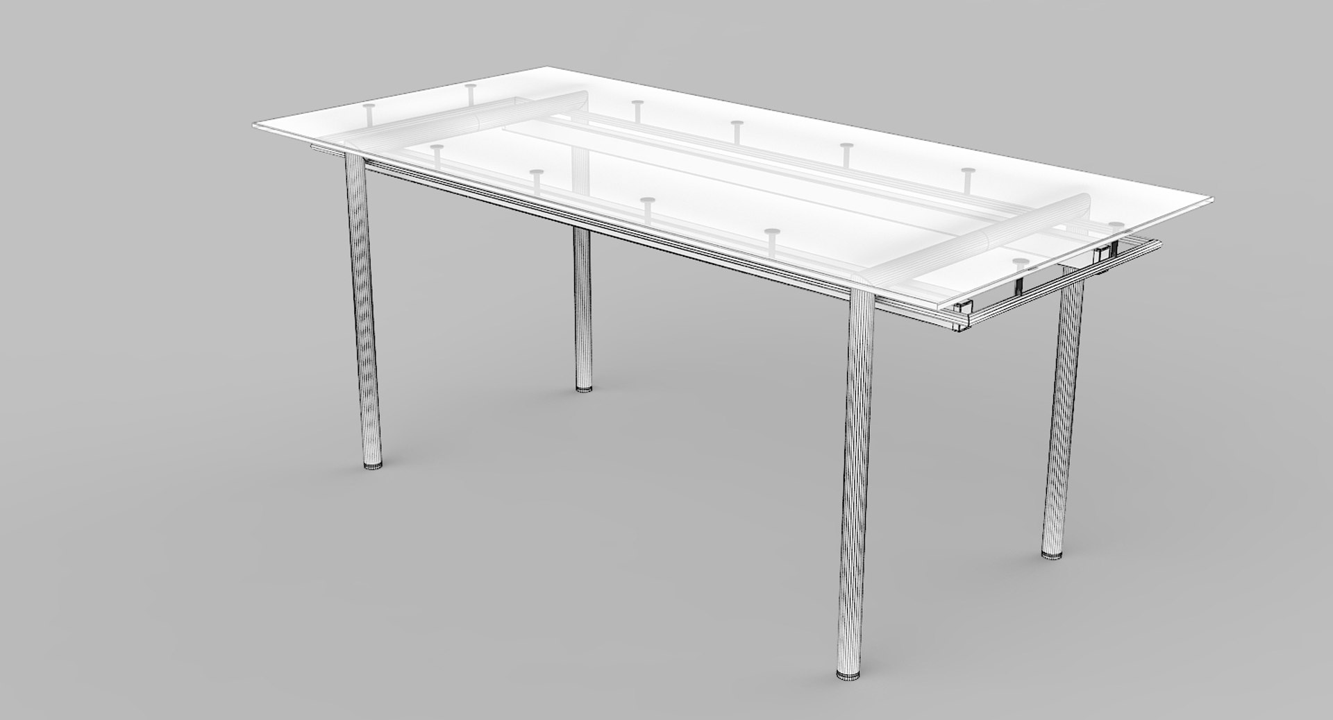 Glass table 3D model - TurboSquid 1332622