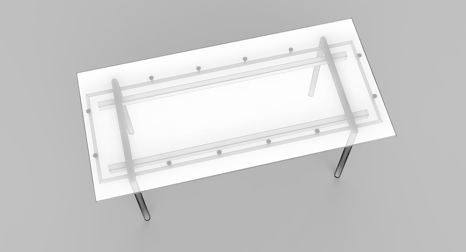 Glass table 3D model - TurboSquid 1332622