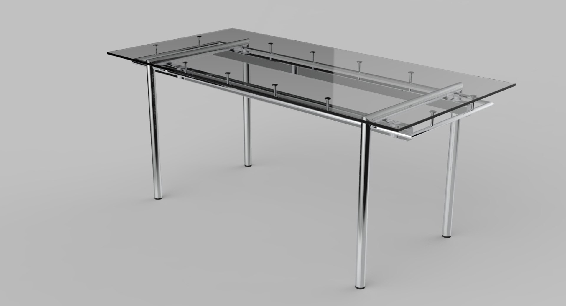 Glass table 3D model - TurboSquid 1332622