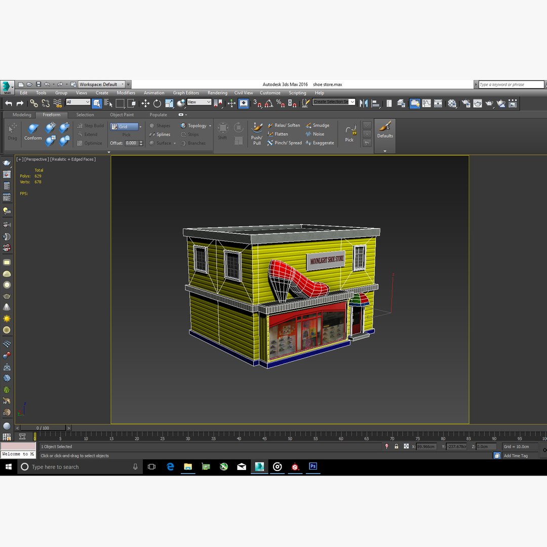 Cartoony shoe store 3D model - TurboSquid 1239465
