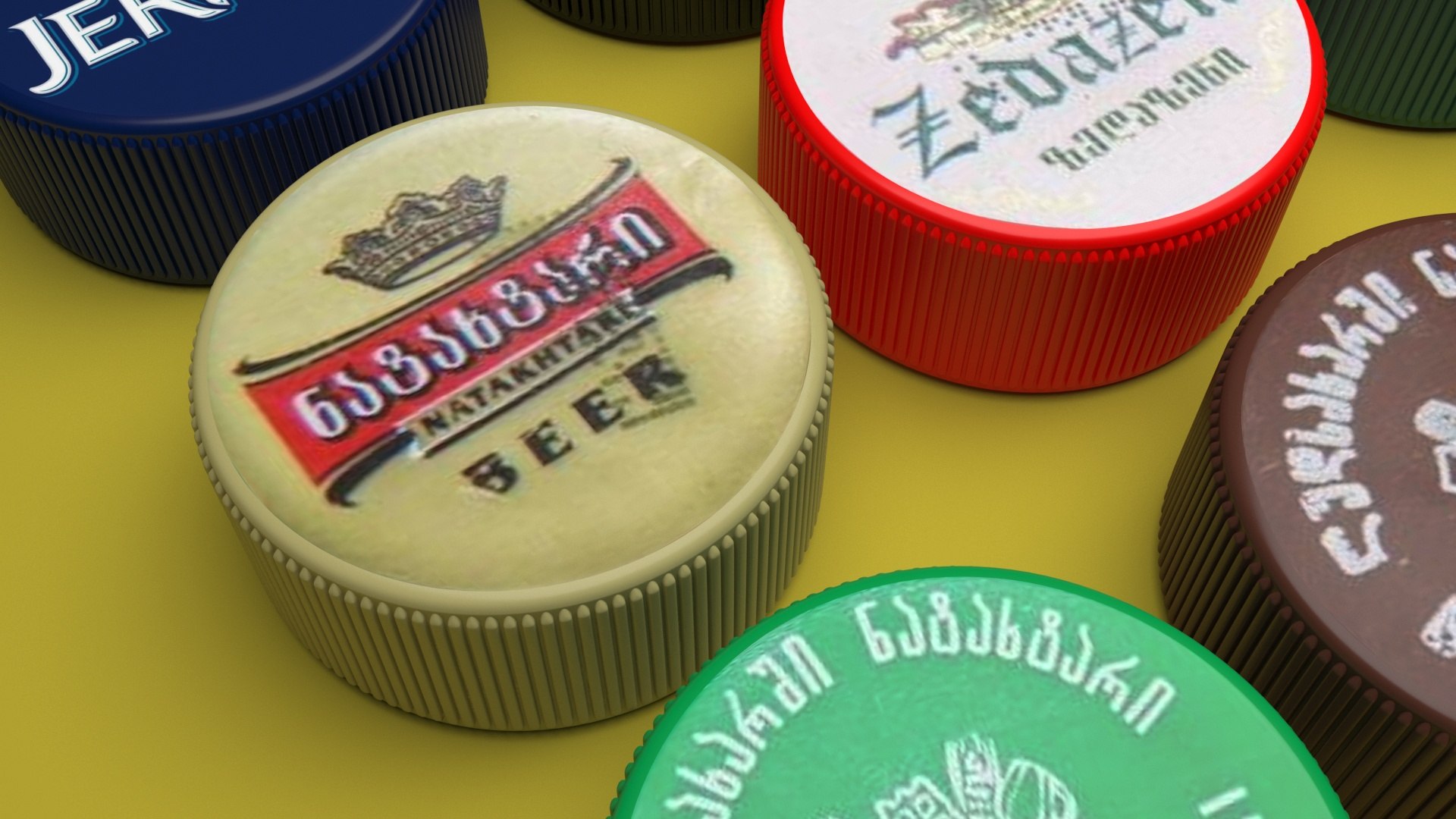 Plastic Bottle Caps Set 3D Model - TurboSquid 2244117