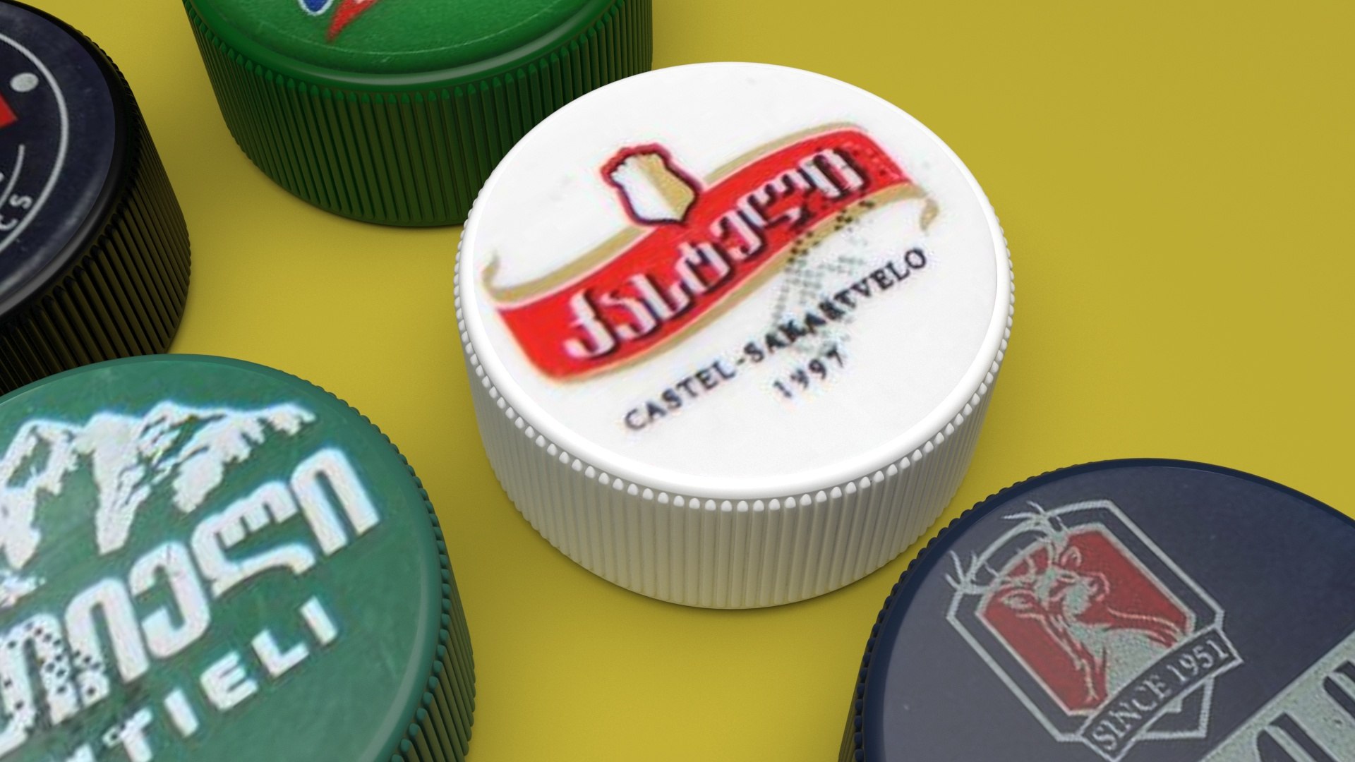 Plastic Bottle Caps Set 3D Model - TurboSquid 2244117