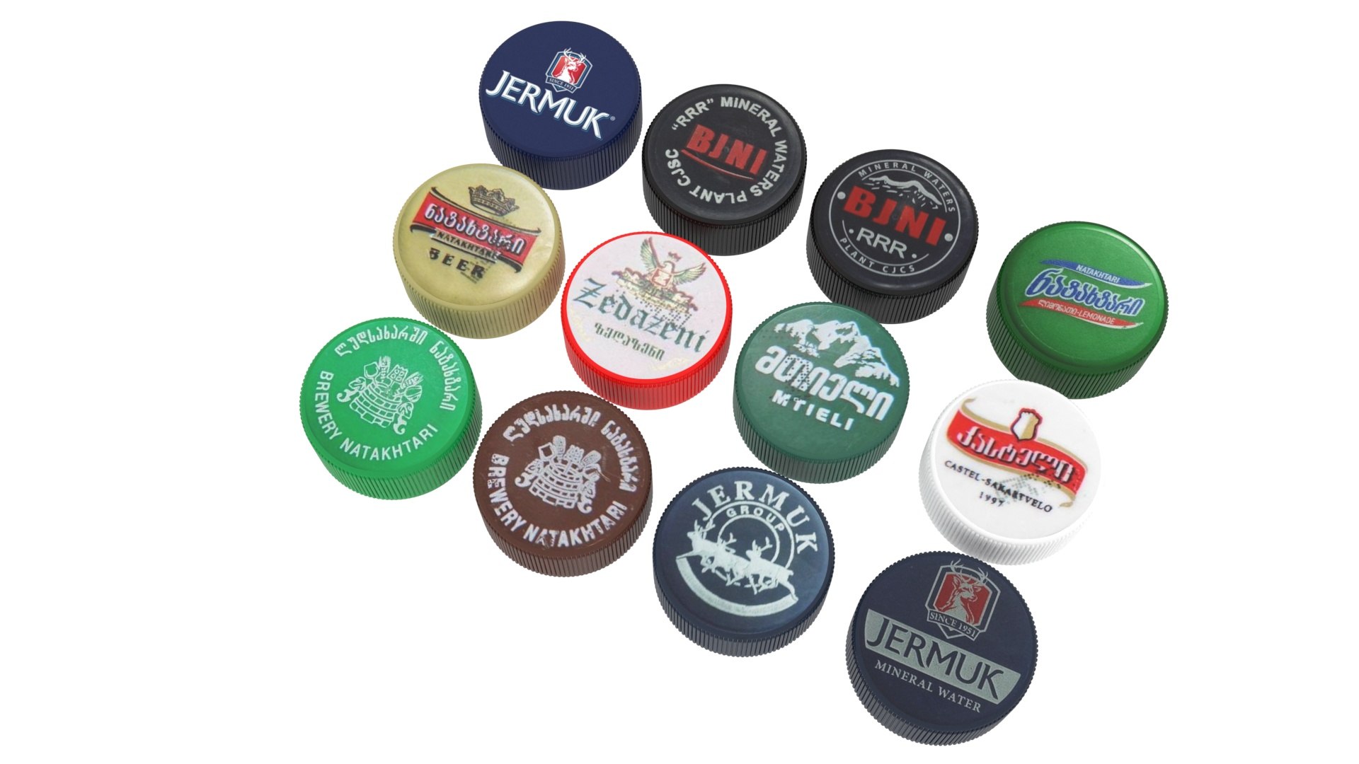 Plastic Bottle Caps Set 3D Model - TurboSquid 2244117