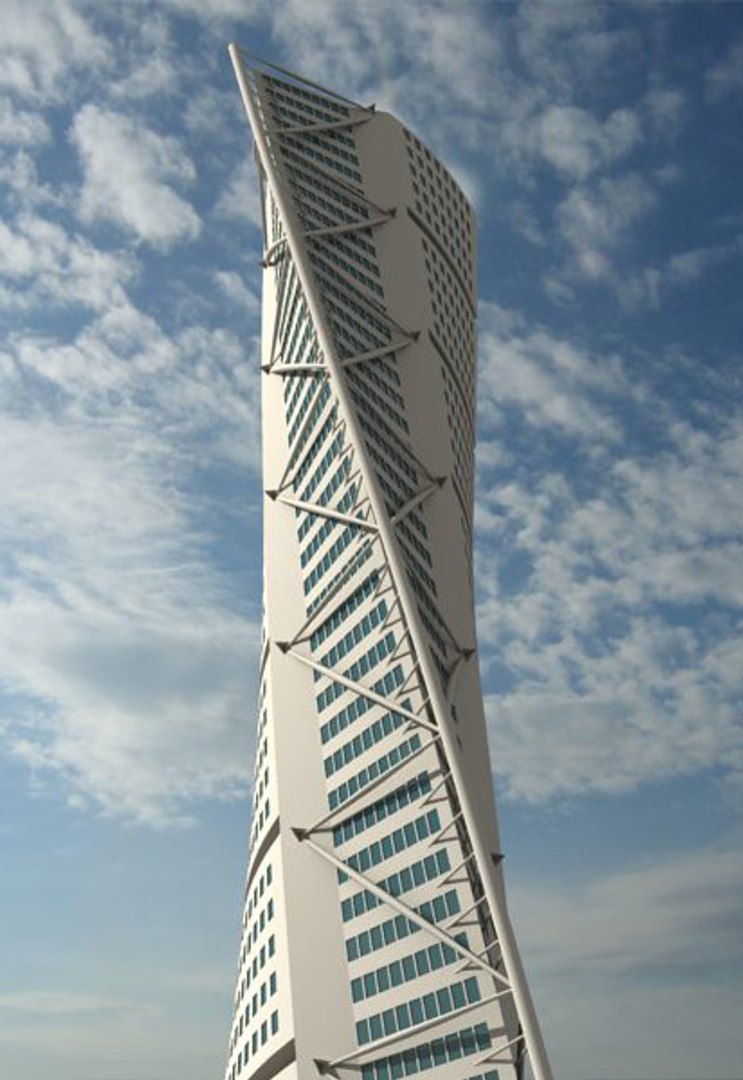 3d Model Hsb Turning Torso Building Skyscrapers
