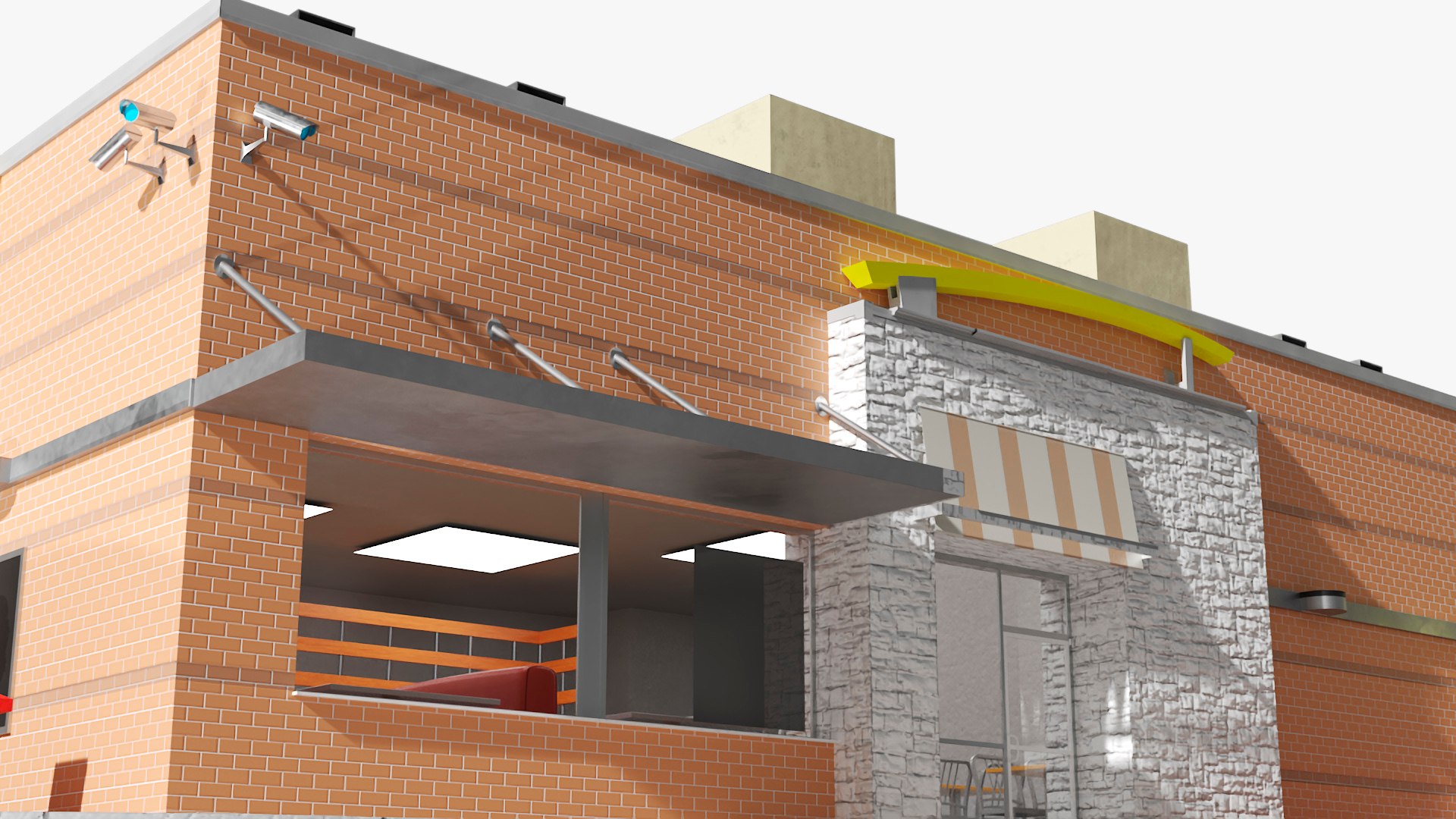 3D Unbranded Fast Food Building - TurboSquid 2382785