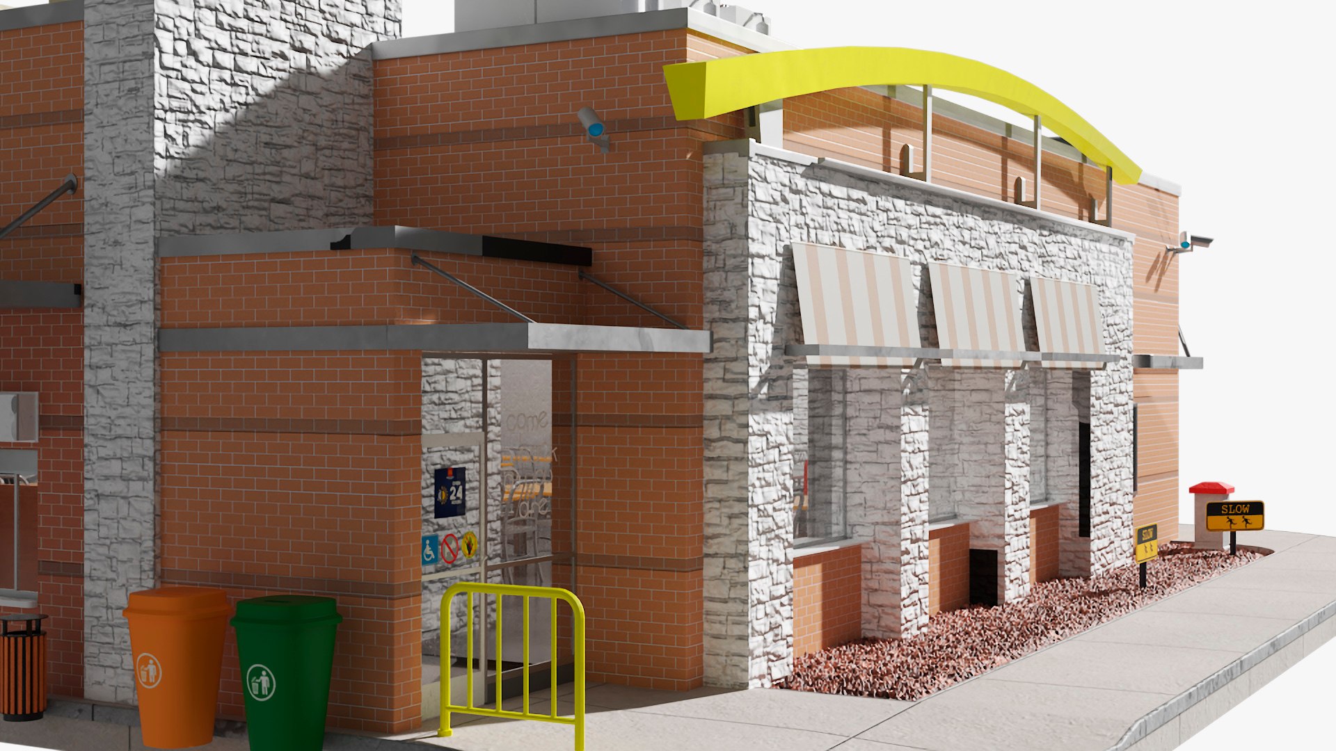 3D Unbranded Fast Food Building - TurboSquid 2382785