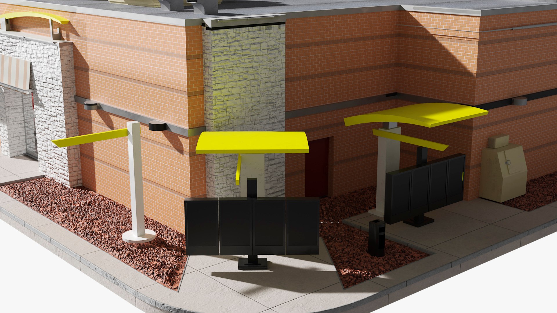 3D Unbranded Fast Food Building - TurboSquid 2382785