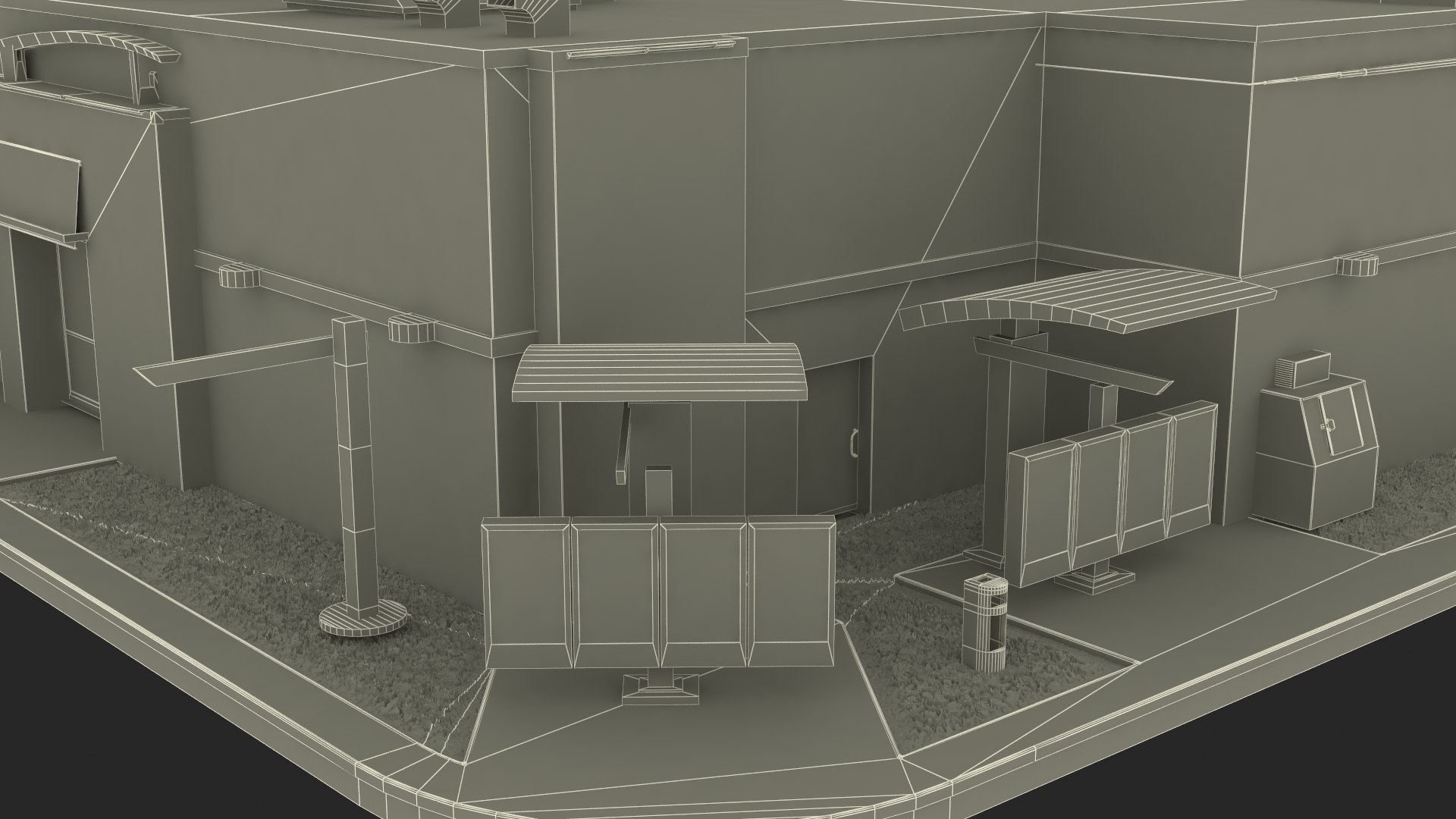 3D Unbranded Fast Food Building - TurboSquid 2382785