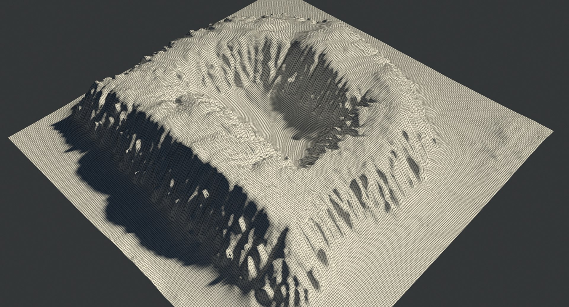 3D Alphabet Terrain D - TurboSquid 1172760