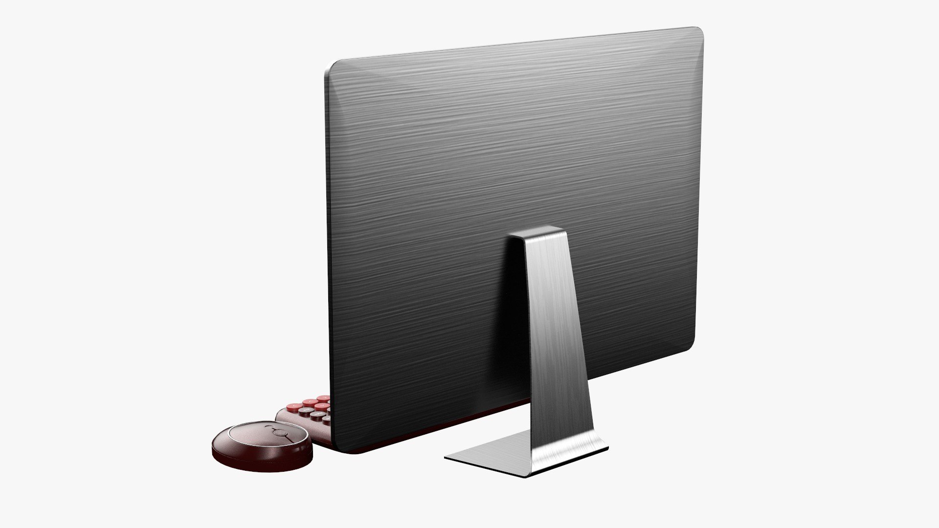 3D Wireless Pc Set Monitor Keyboard Mouse Red Wine Version - TurboSquid ...