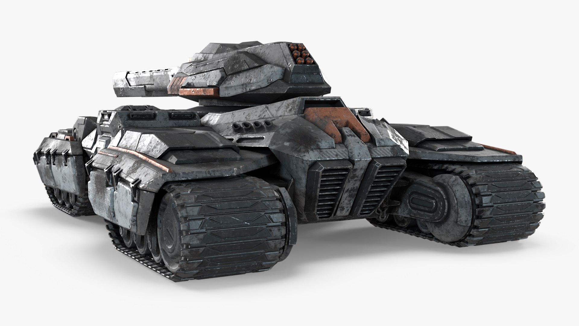 Fantastic Combat Tank Damaged 3D - TurboSquid 2311833