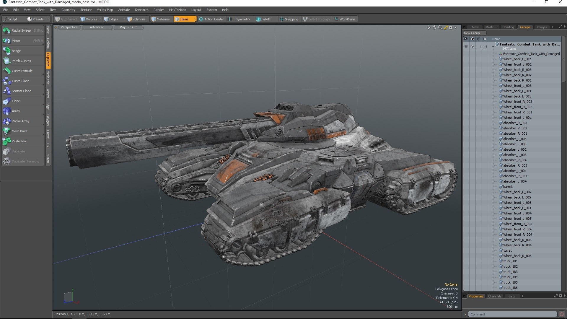 Fantastic Combat Tank Damaged 3D - TurboSquid 2311833