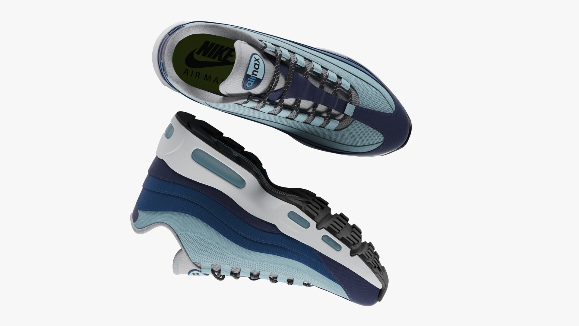 Nike Air Max 95 Blue 3D Model - TurboSquid 1975699