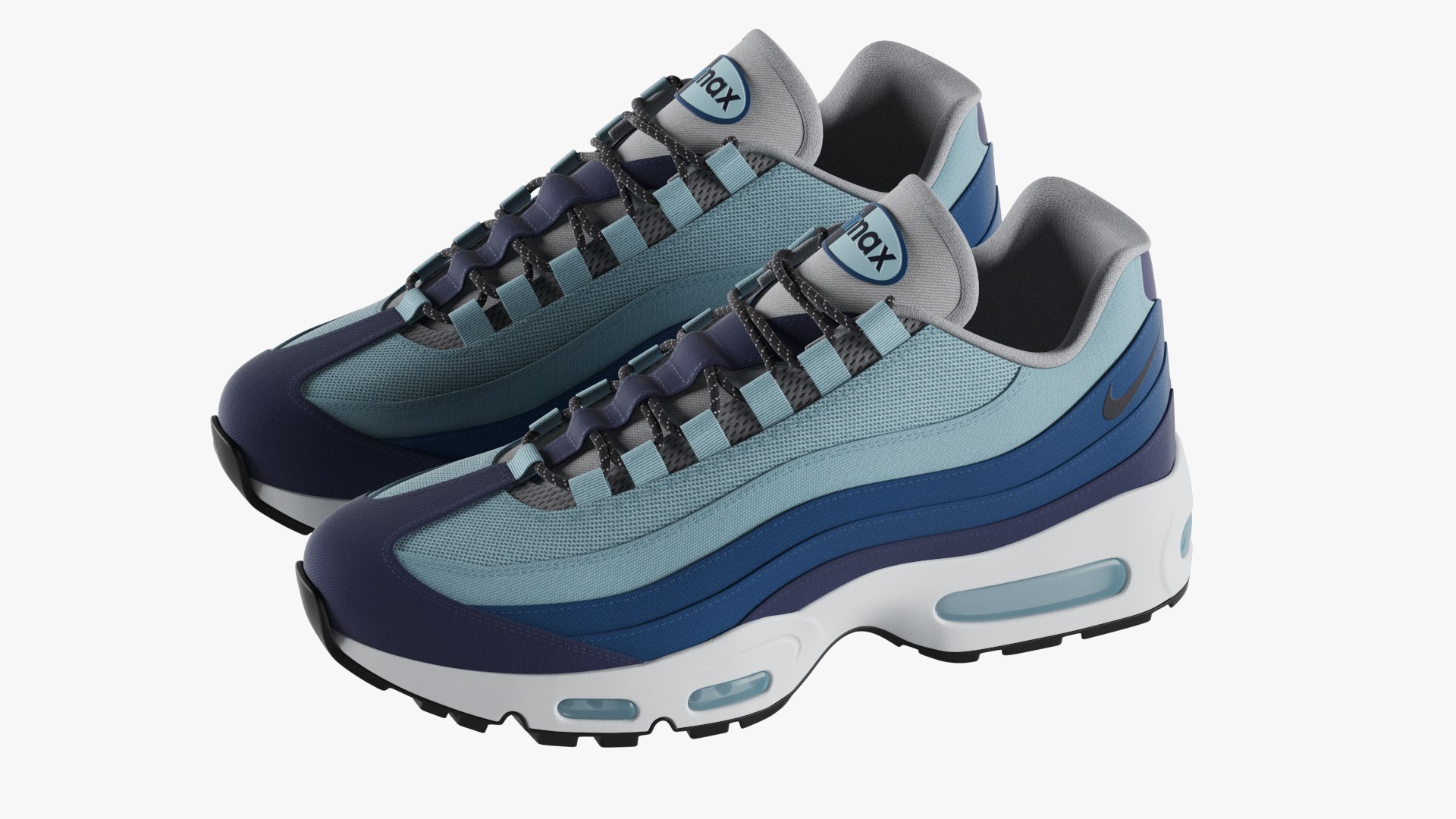 Nike Air Max 95 Blue 3D Model - TurboSquid 1975699