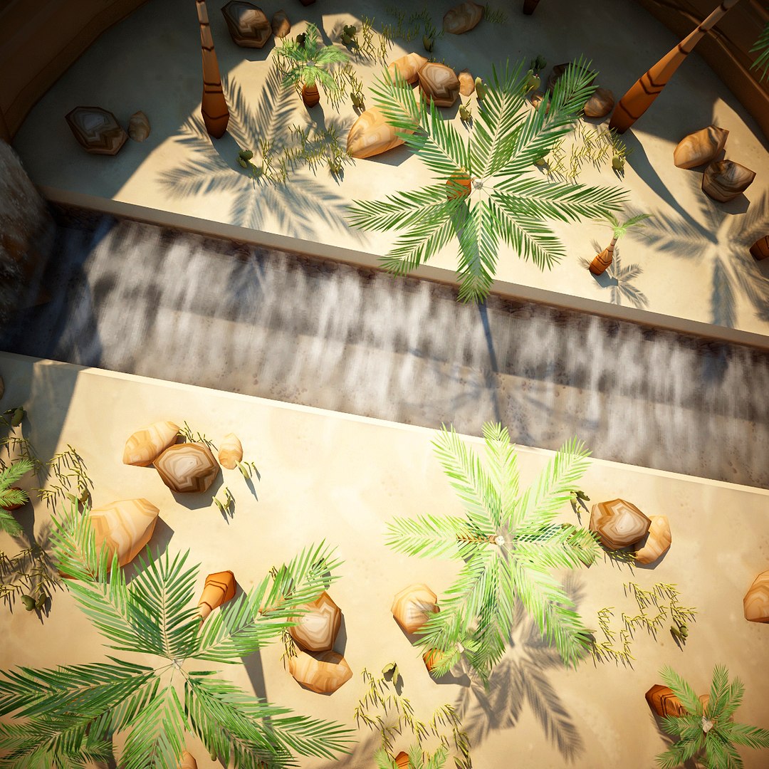 3d 3ds Cartoon Desert