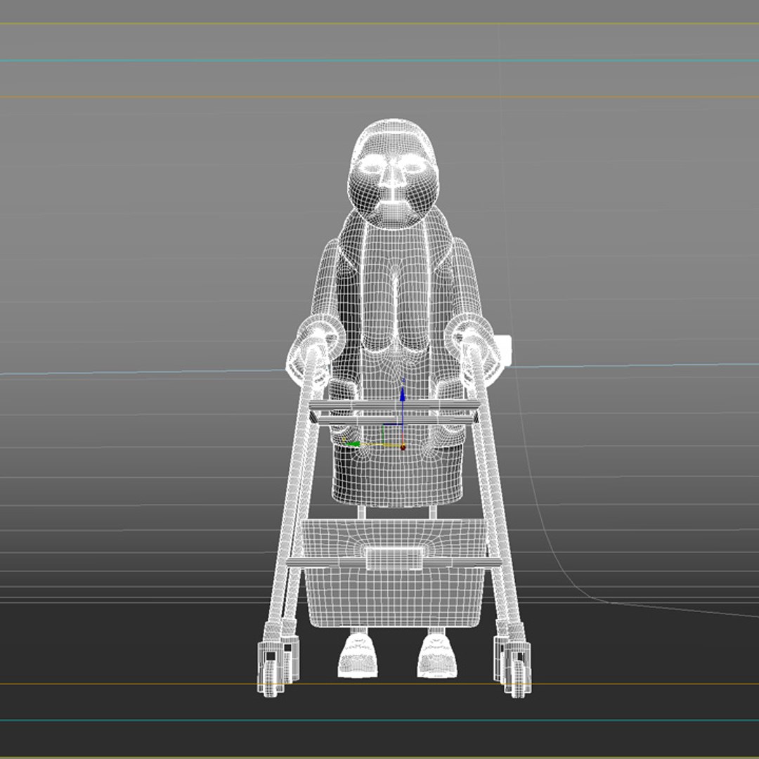 racing granny 3d model