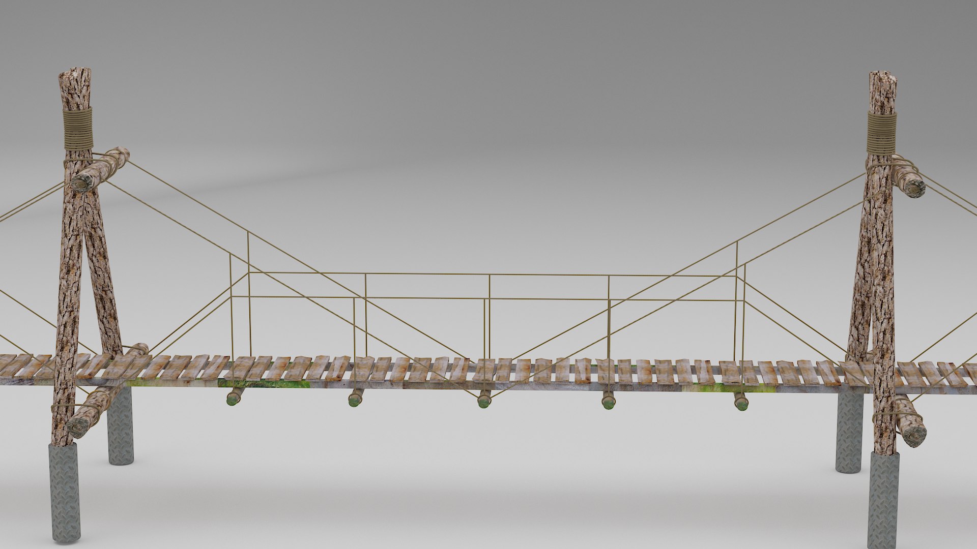 3D Wood Bridge - TurboSquid 2250902