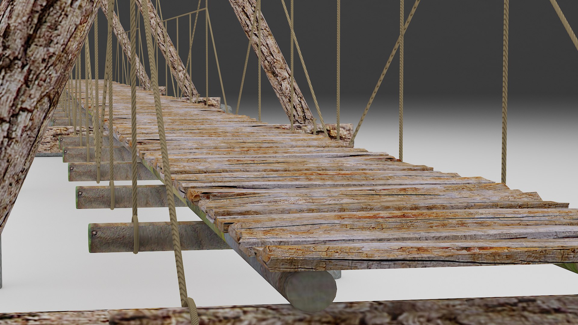 3D Wood Bridge - TurboSquid 2250902