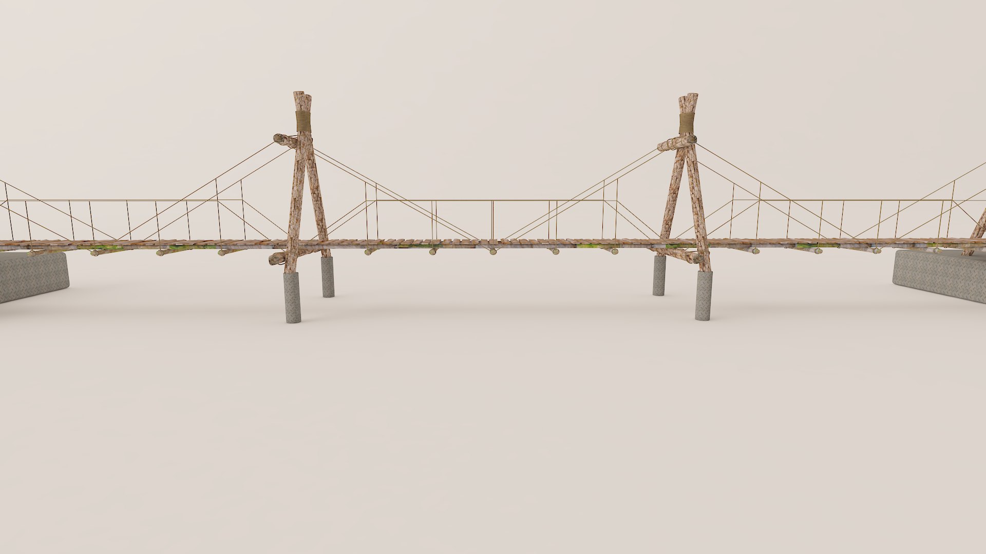 3D Wood Bridge - TurboSquid 2250902