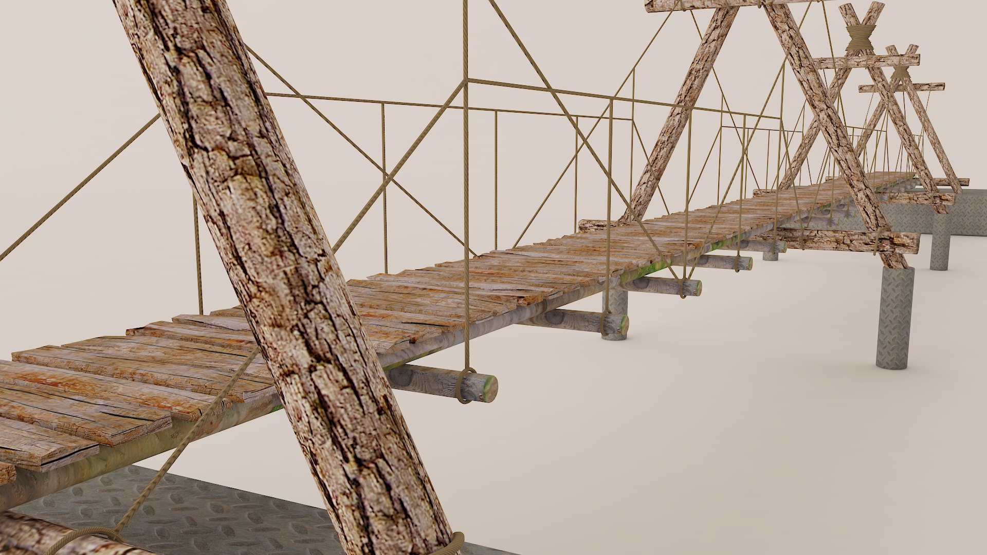 3D Wood Bridge - TurboSquid 2250902