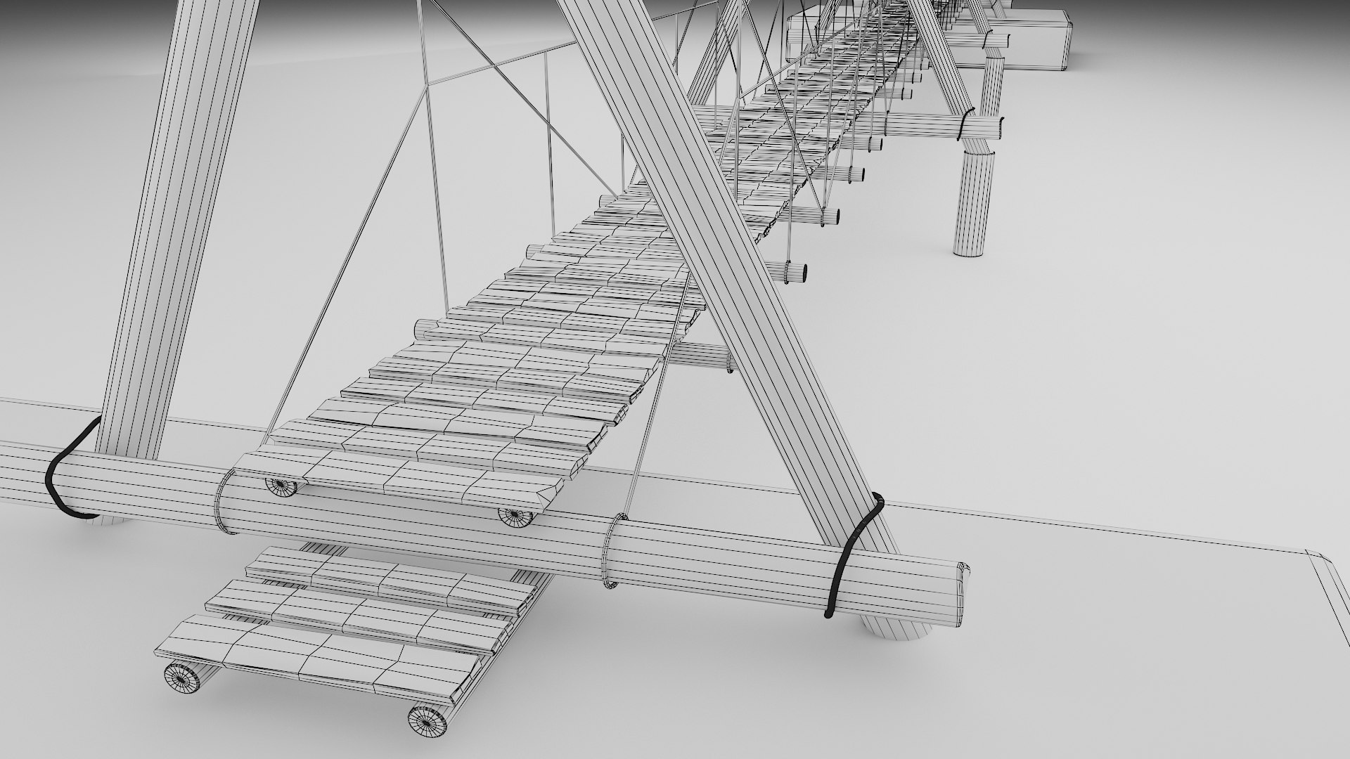 3D Wood Bridge - TurboSquid 2250902