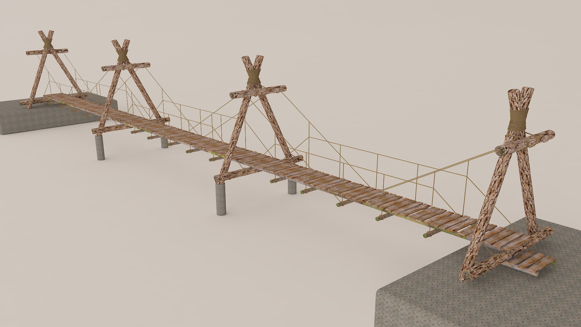 3D Wood Bridge - TurboSquid 2250902