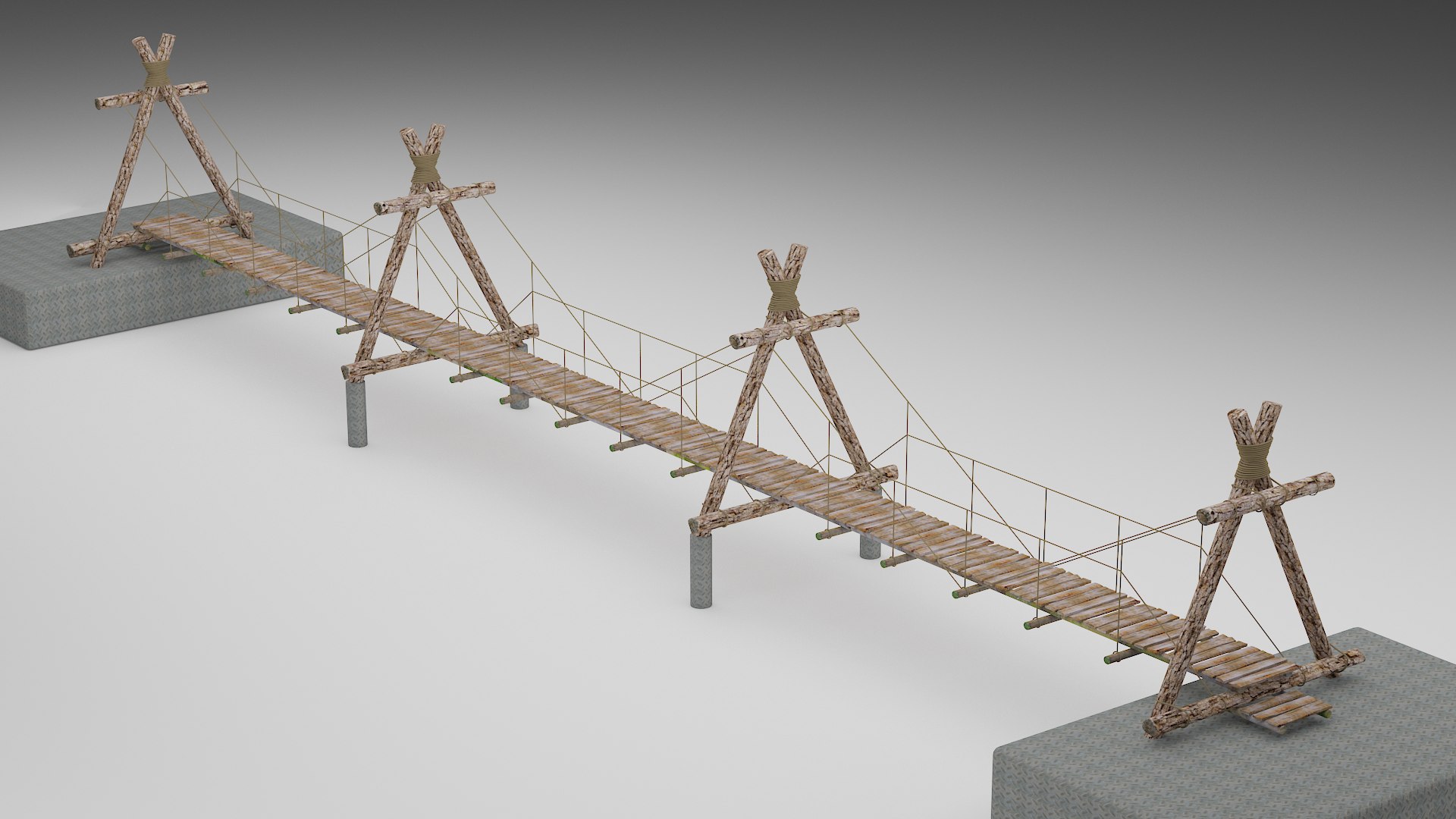 3D Wood Bridge - TurboSquid 2250902