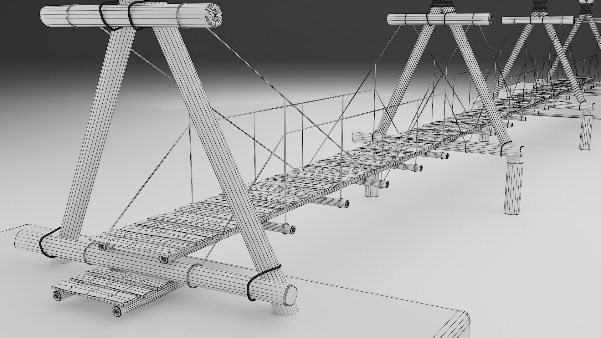 3D Wood Bridge - TurboSquid 2250902