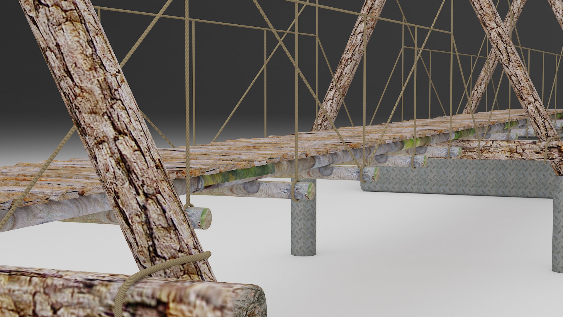 3D Wood Bridge - TurboSquid 2250902