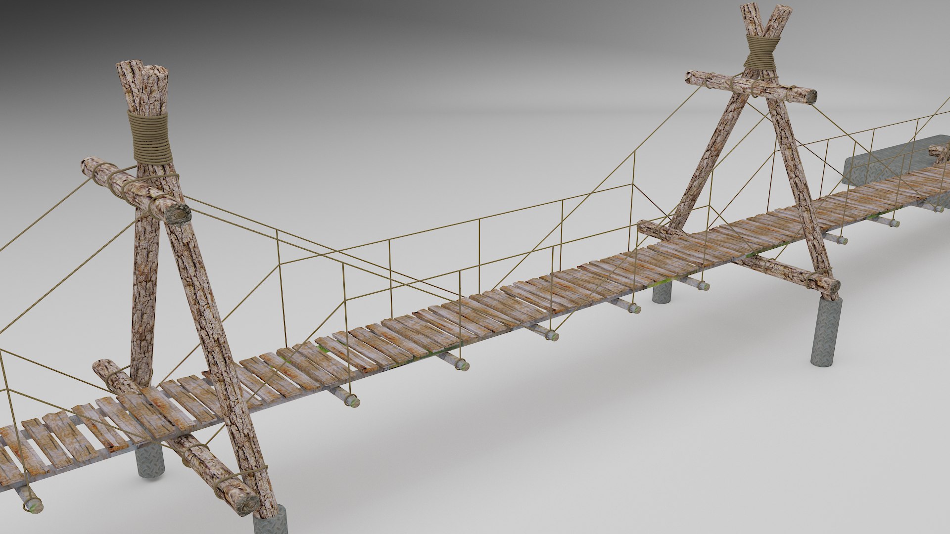 3D Wood Bridge - TurboSquid 2250902
