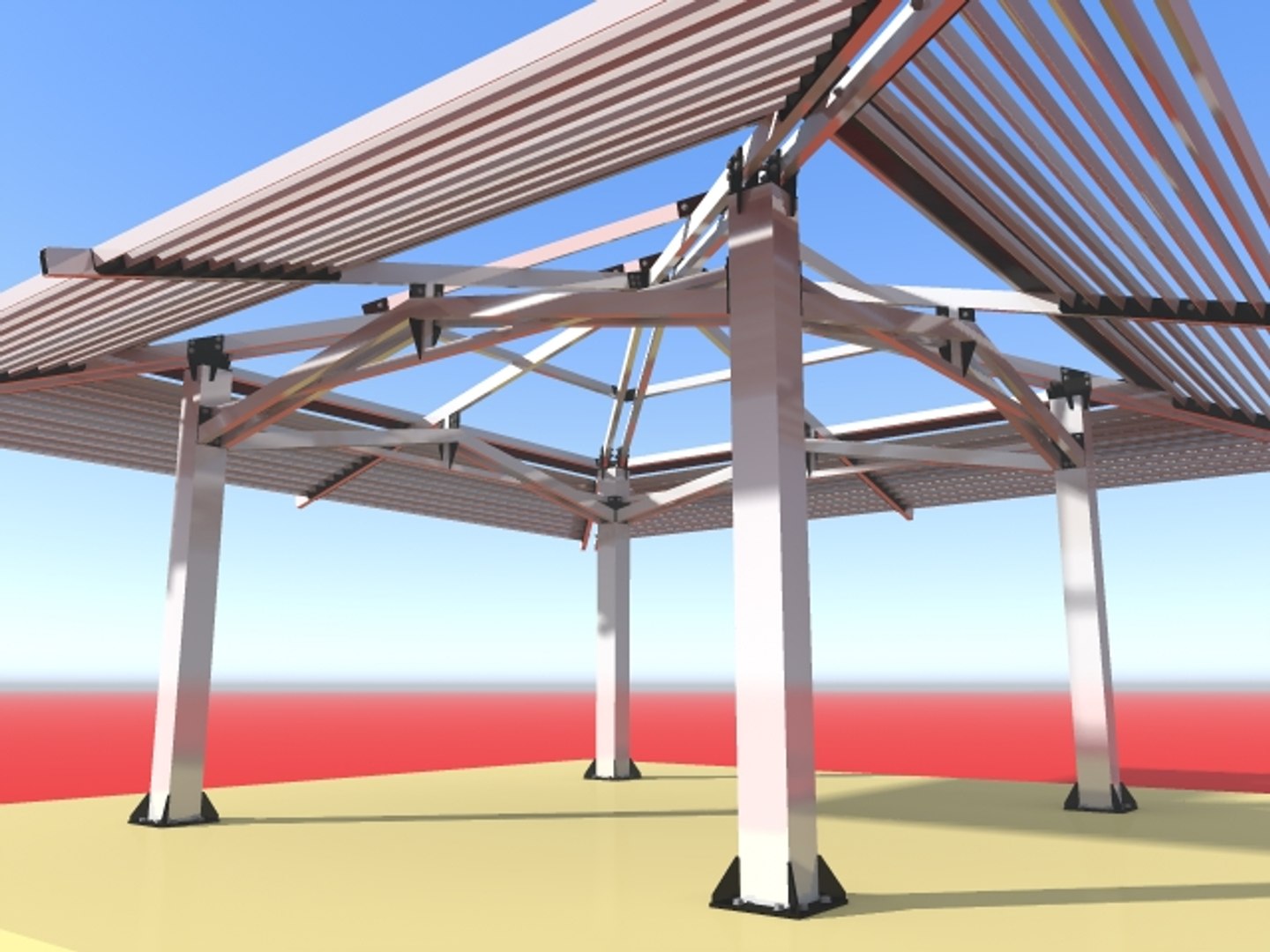 steel structure 3d model