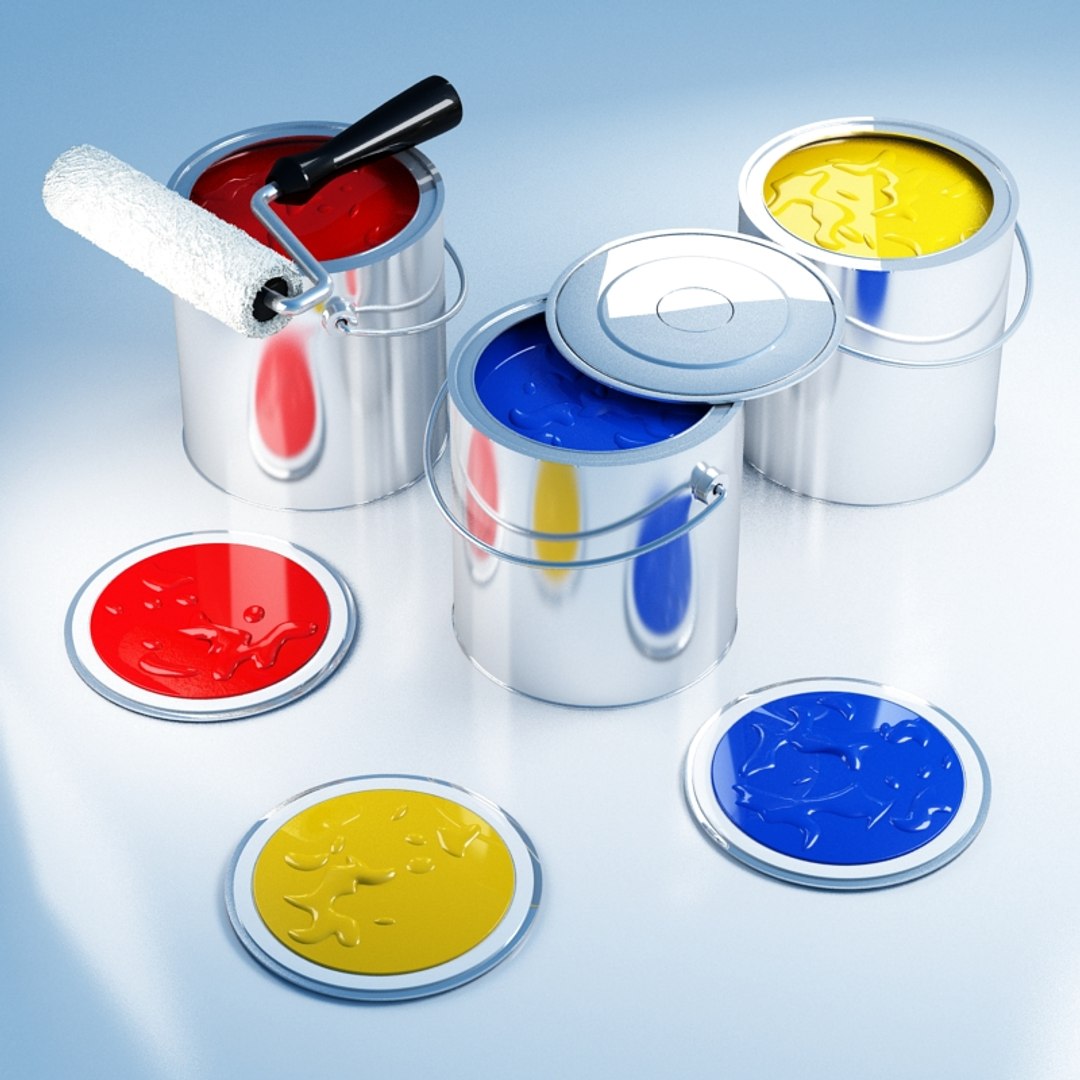 paint cans 3d x