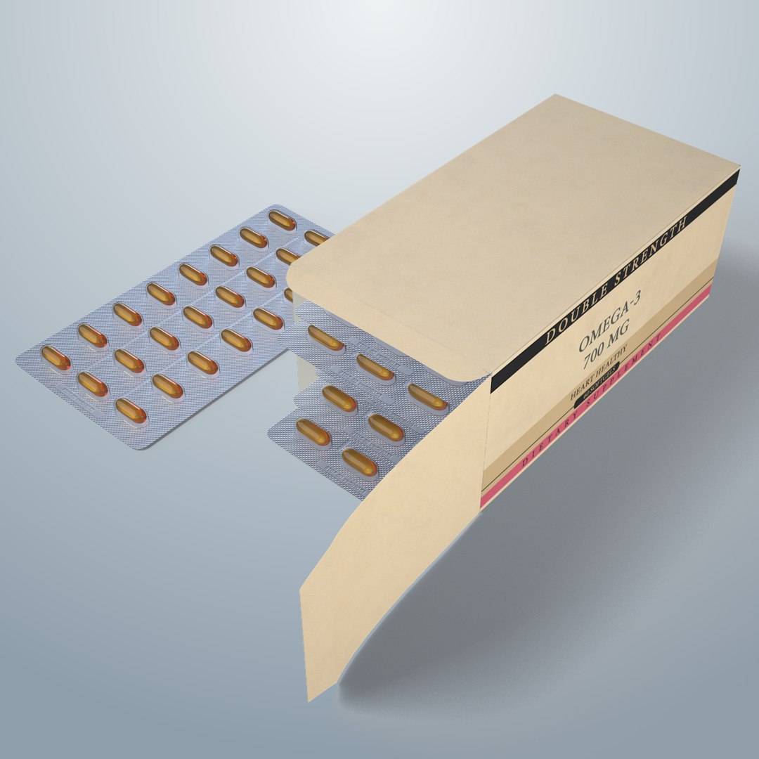 Medication pills package 3D model - TurboSquid 1151233