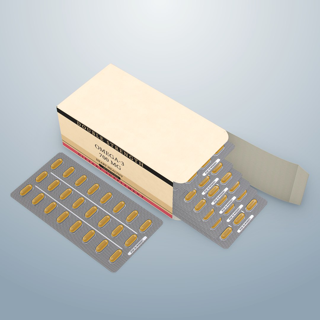 Medication pills package 3D model - TurboSquid 1151233