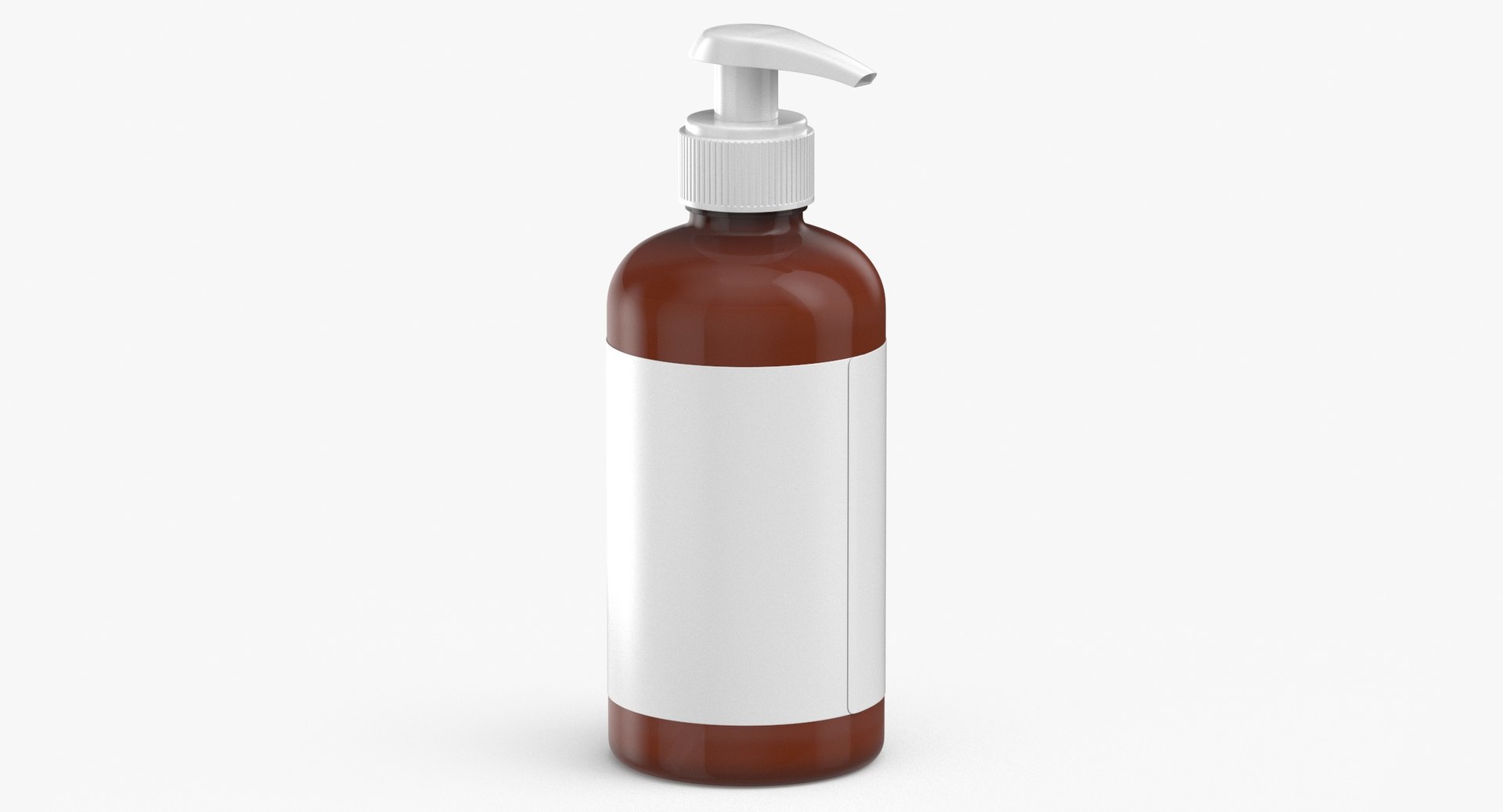 3D Amber Bottle Containers Part 01 Type 04 Blank And Generic Label ...