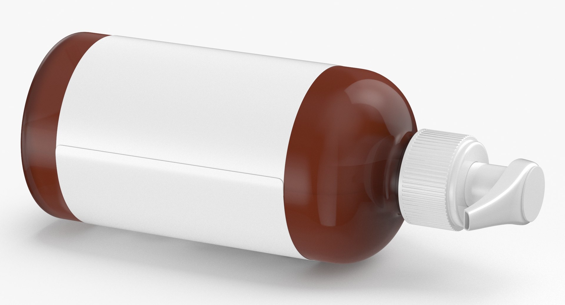 3D Amber Bottle Containers Part 01 Type 04 Blank And Generic Label ...