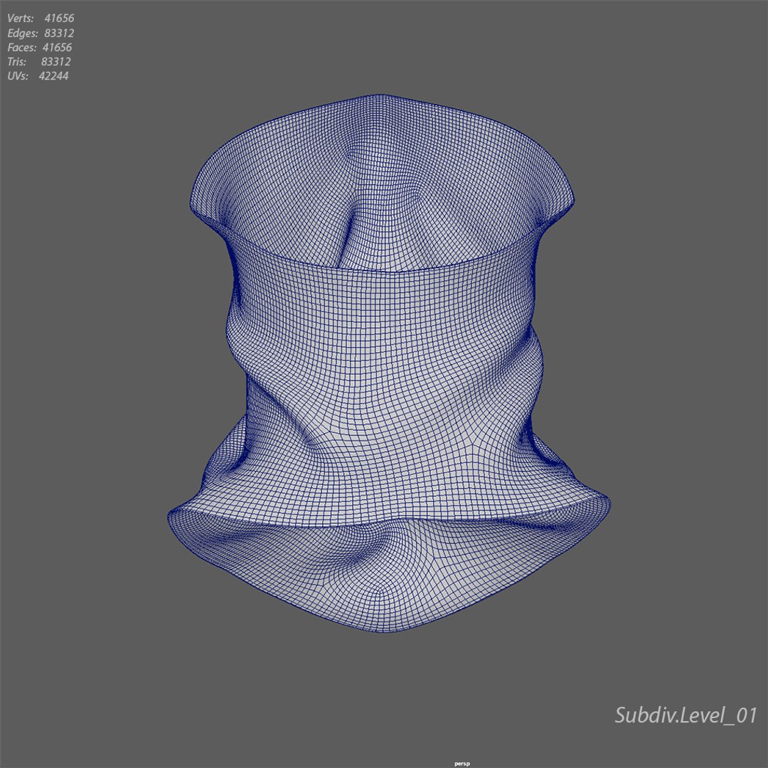 3D bandana shawl - TurboSquid 1269985