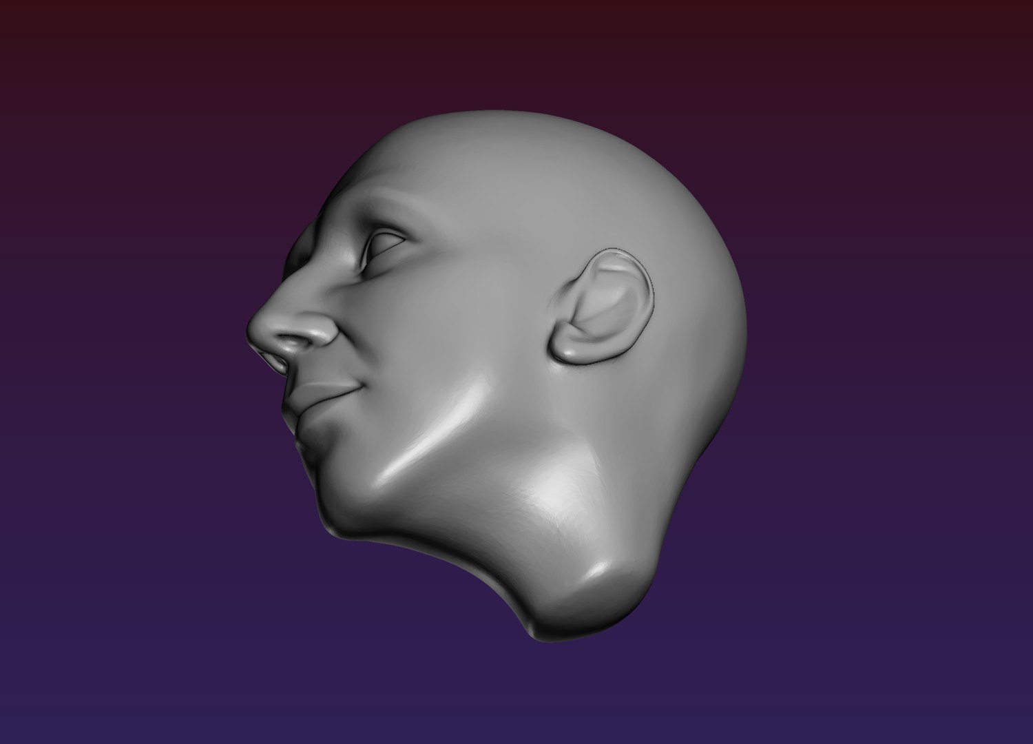Male Head 7 - Bald Head Model - TurboSquid 1889201