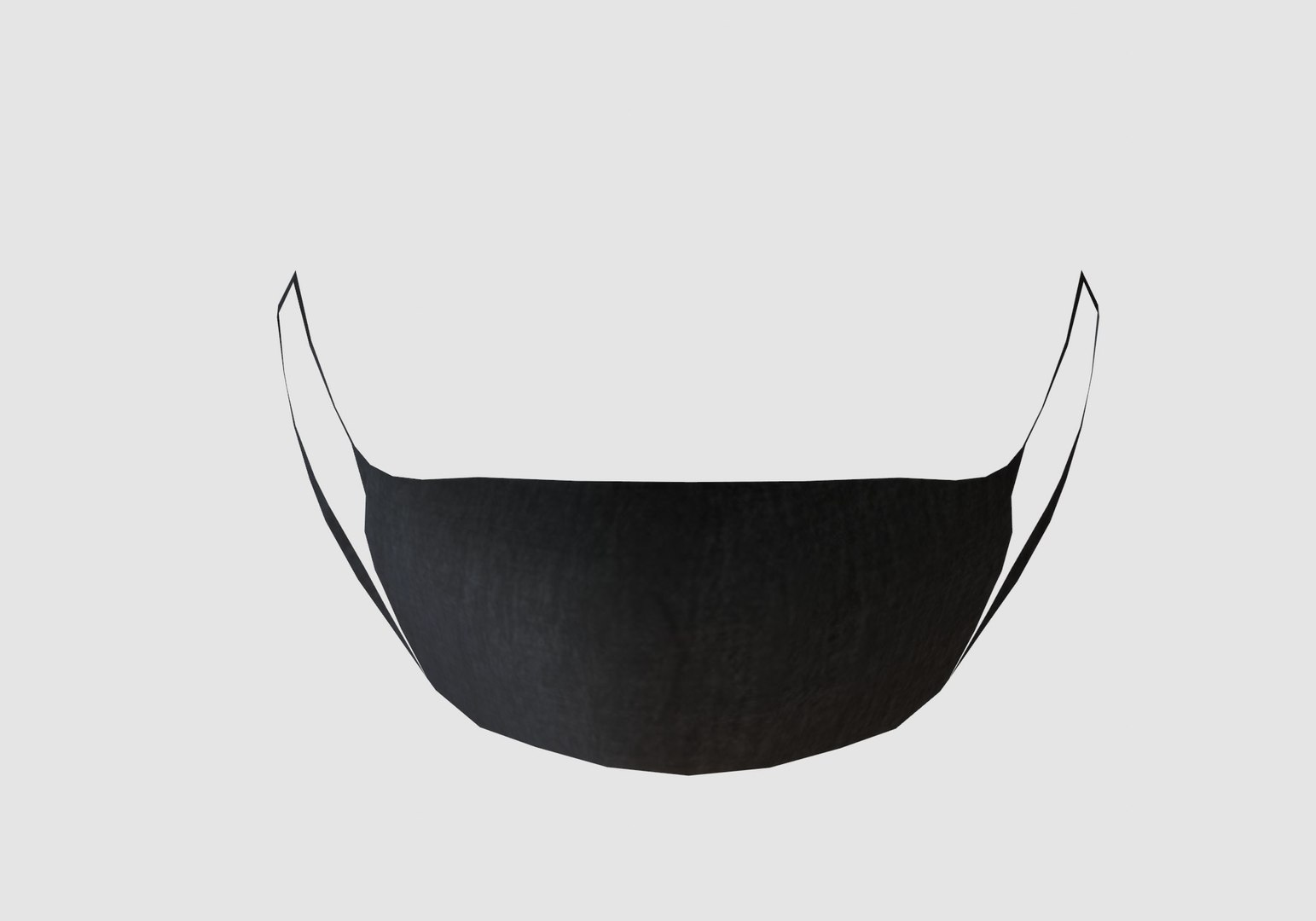 Black cartoon mask 3D - TurboSquid 1912817