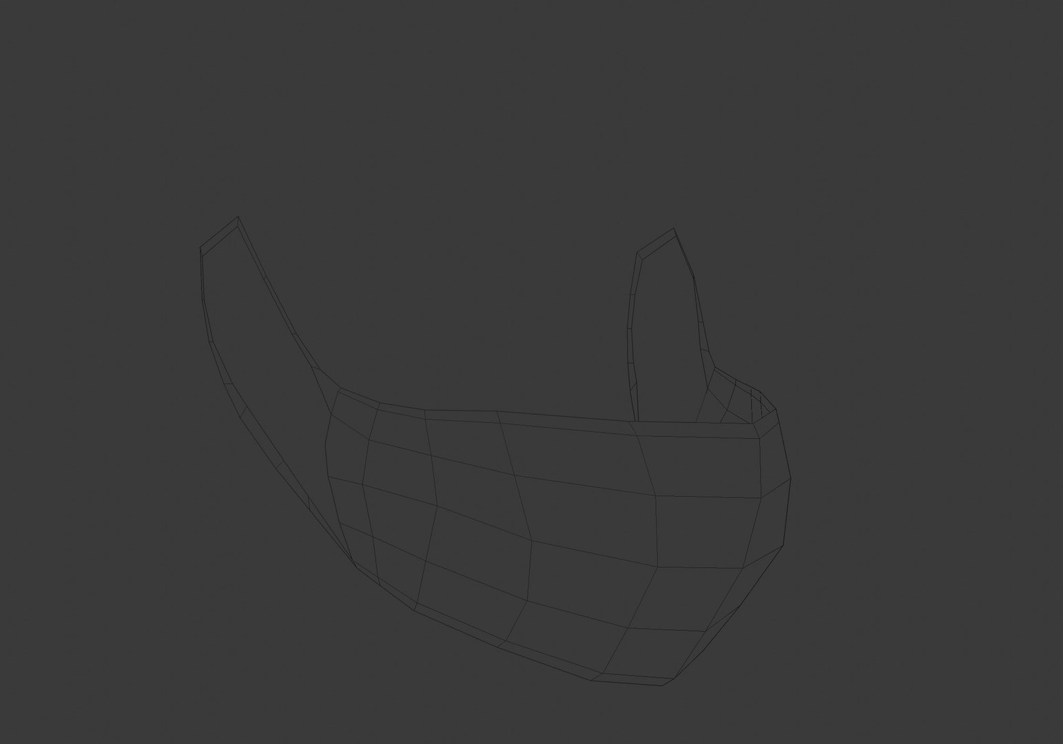 Black cartoon mask 3D - TurboSquid 1912817