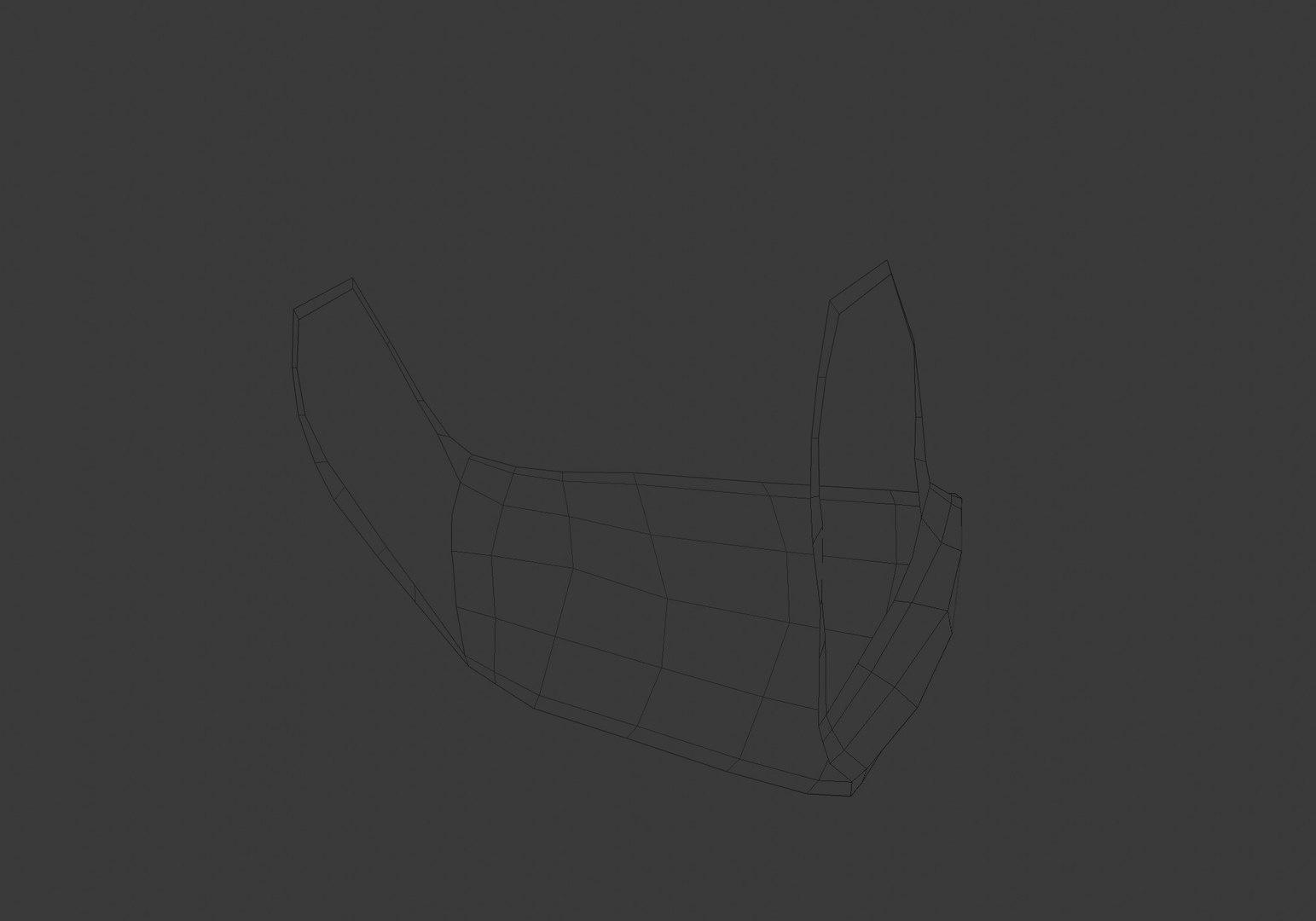 Black cartoon mask 3D - TurboSquid 1912817