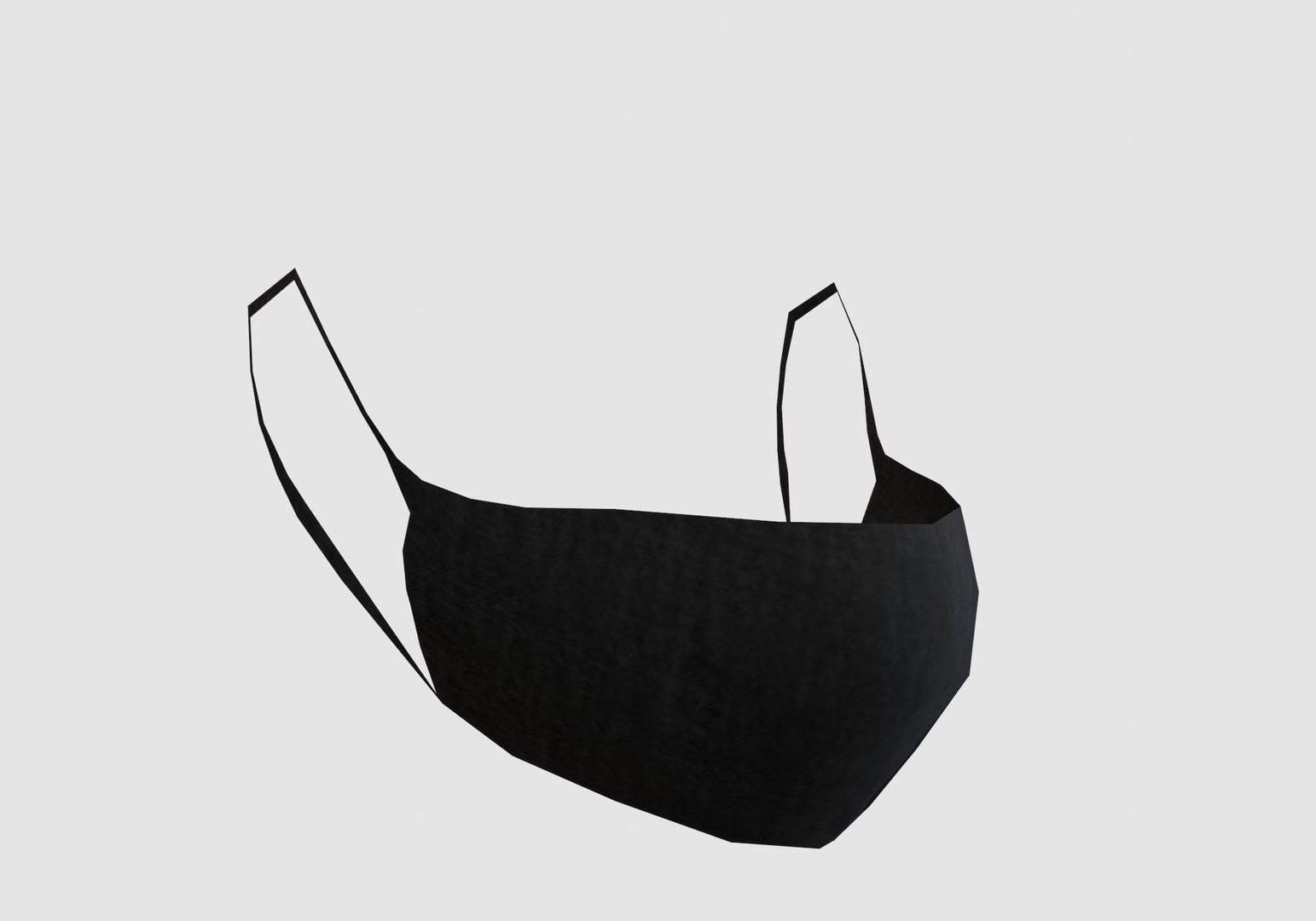 Black cartoon mask 3D - TurboSquid 1912817