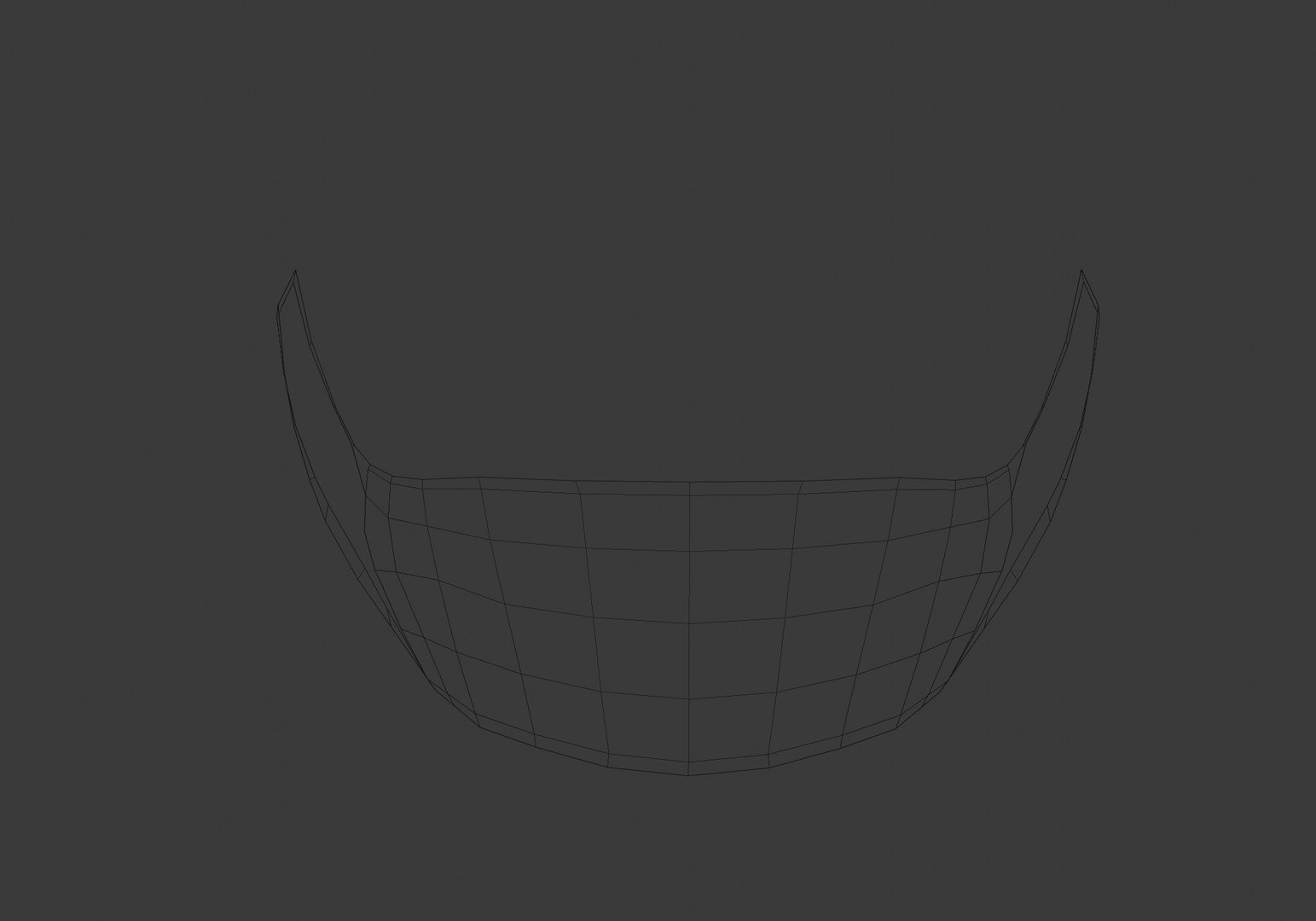 Black cartoon mask 3D - TurboSquid 1912817