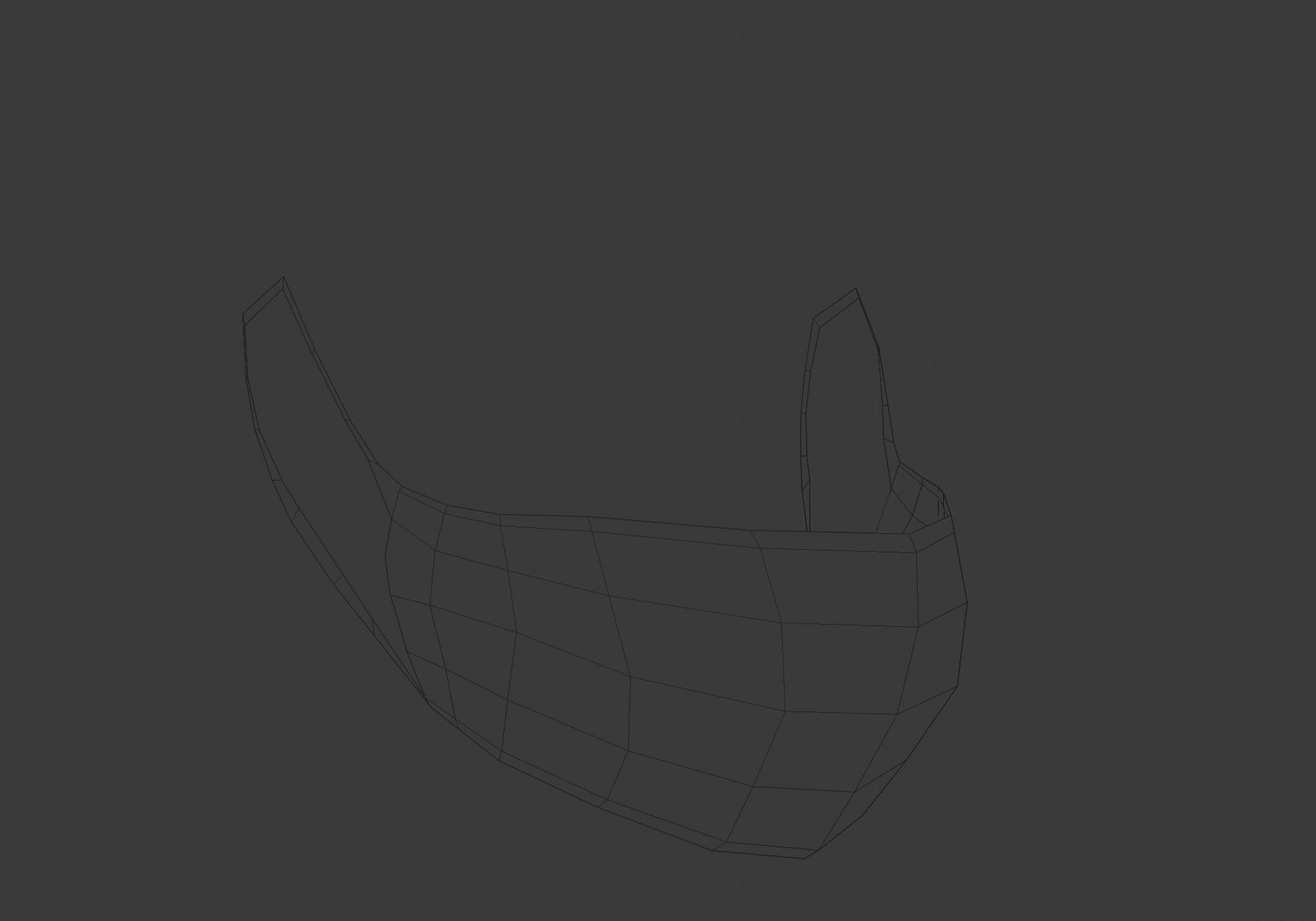 Black cartoon mask 3D - TurboSquid 1912817