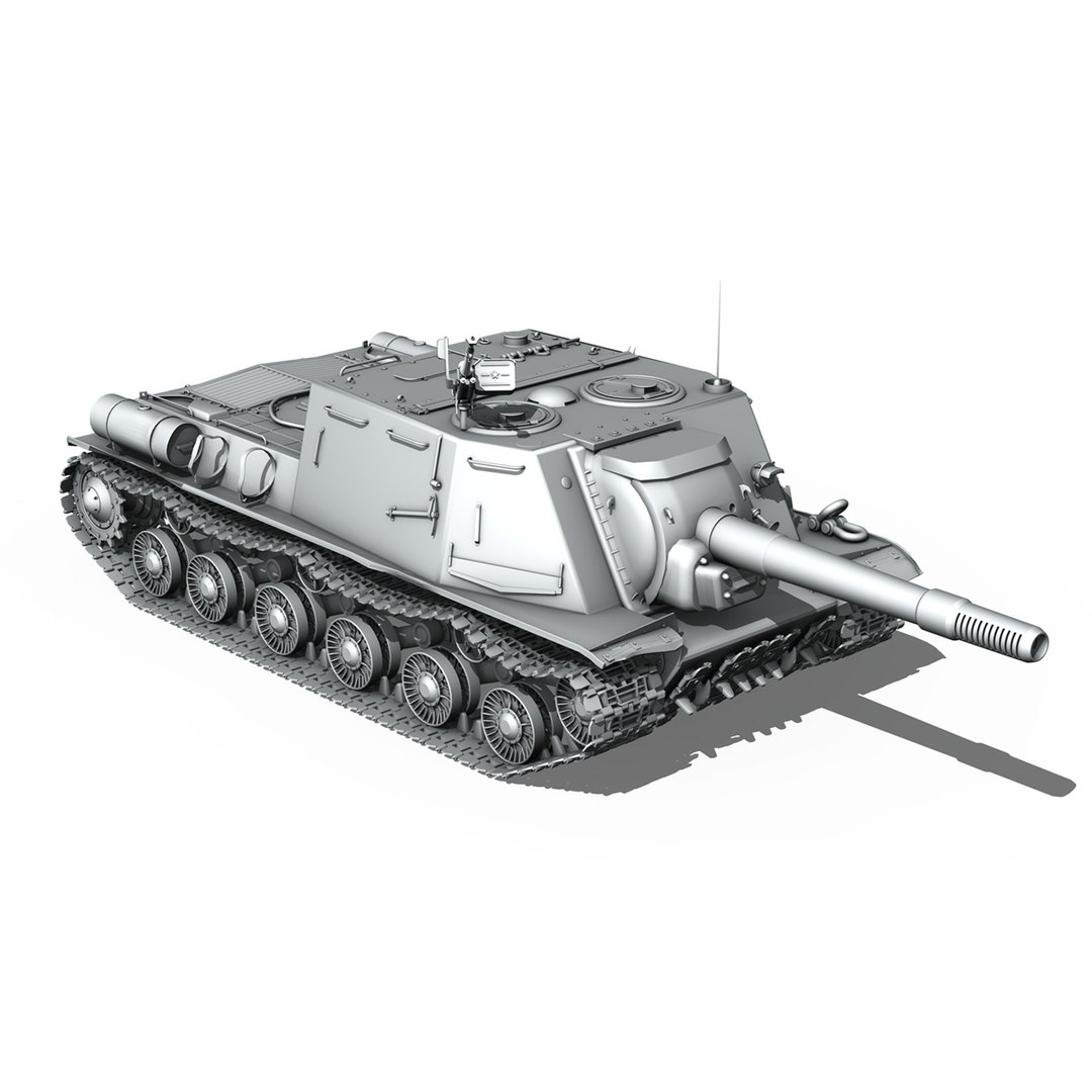 Isu-152 Heavy Tank Gun 3d Model