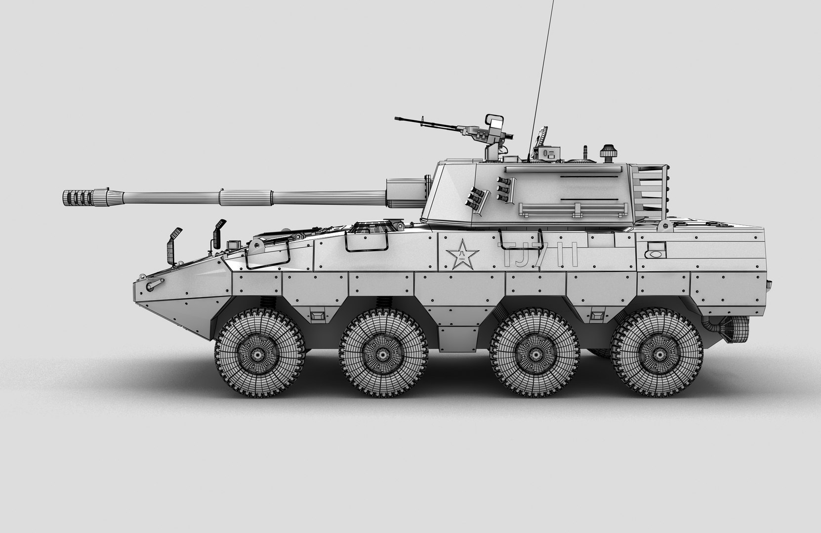 3D model PLA ZTL-11 Assault Vehicle - TurboSquid 2014532
