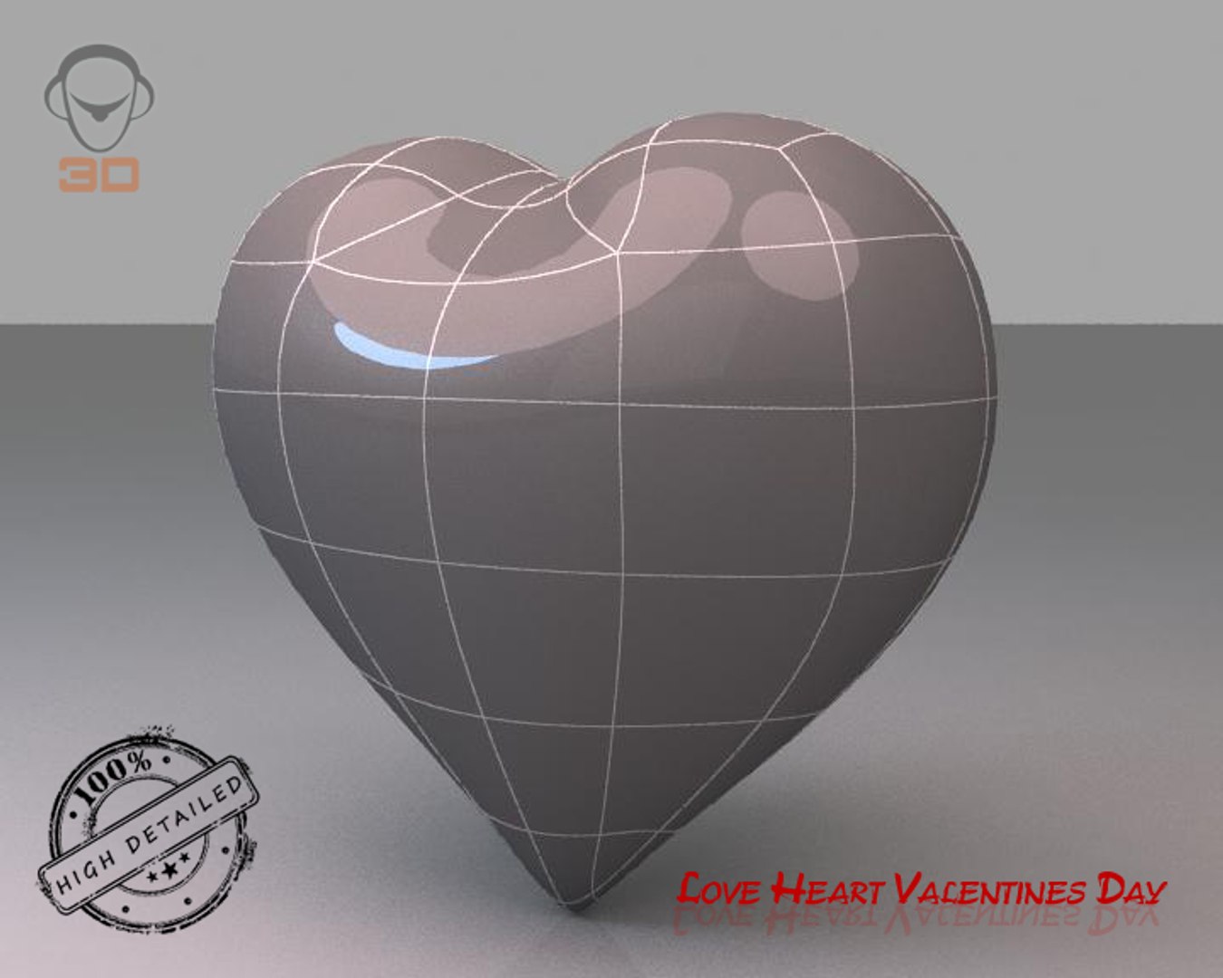 3d Model Love Heart