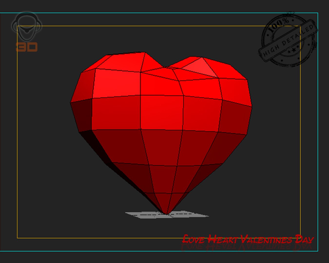 3d Model Love Heart