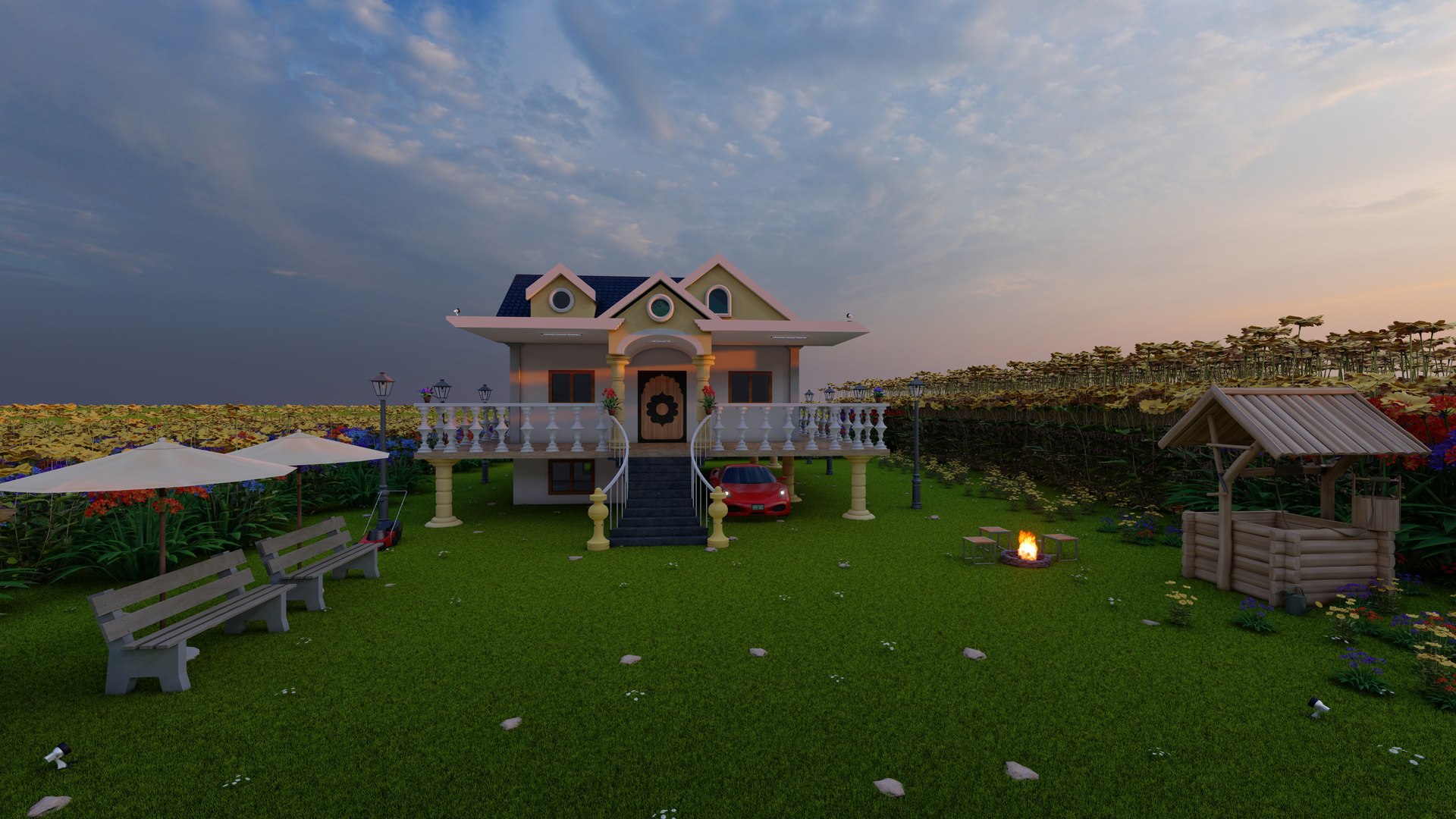 3D Farmhouse 3D Model - TurboSquid 1995663